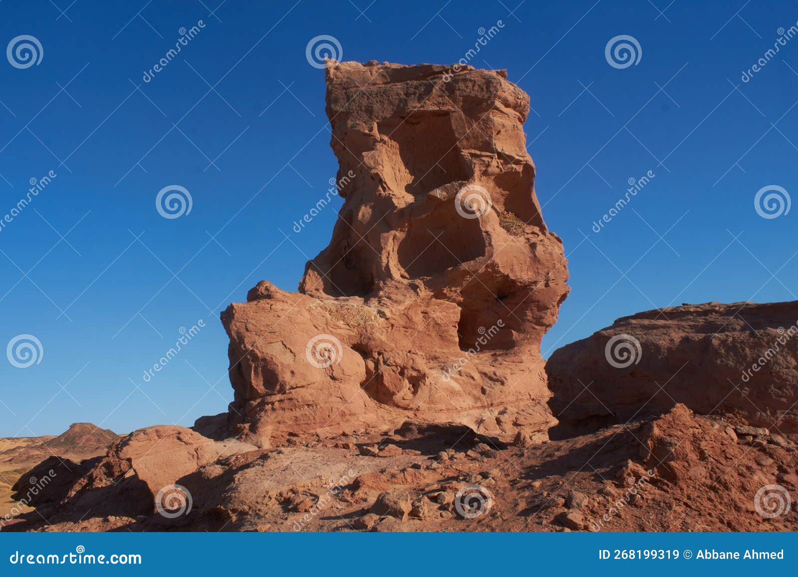A Rock Formation in the Desert of Algeria Stock Image - Image of ...