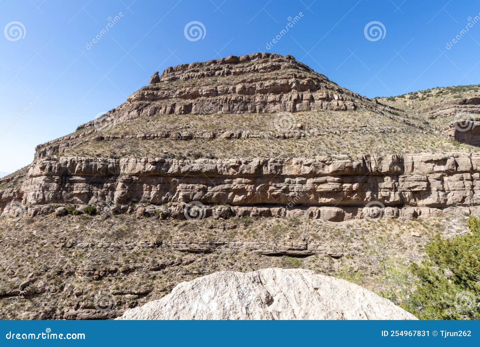 Rock Formation in the Desert Stock Image - Image of mountain, unique ...