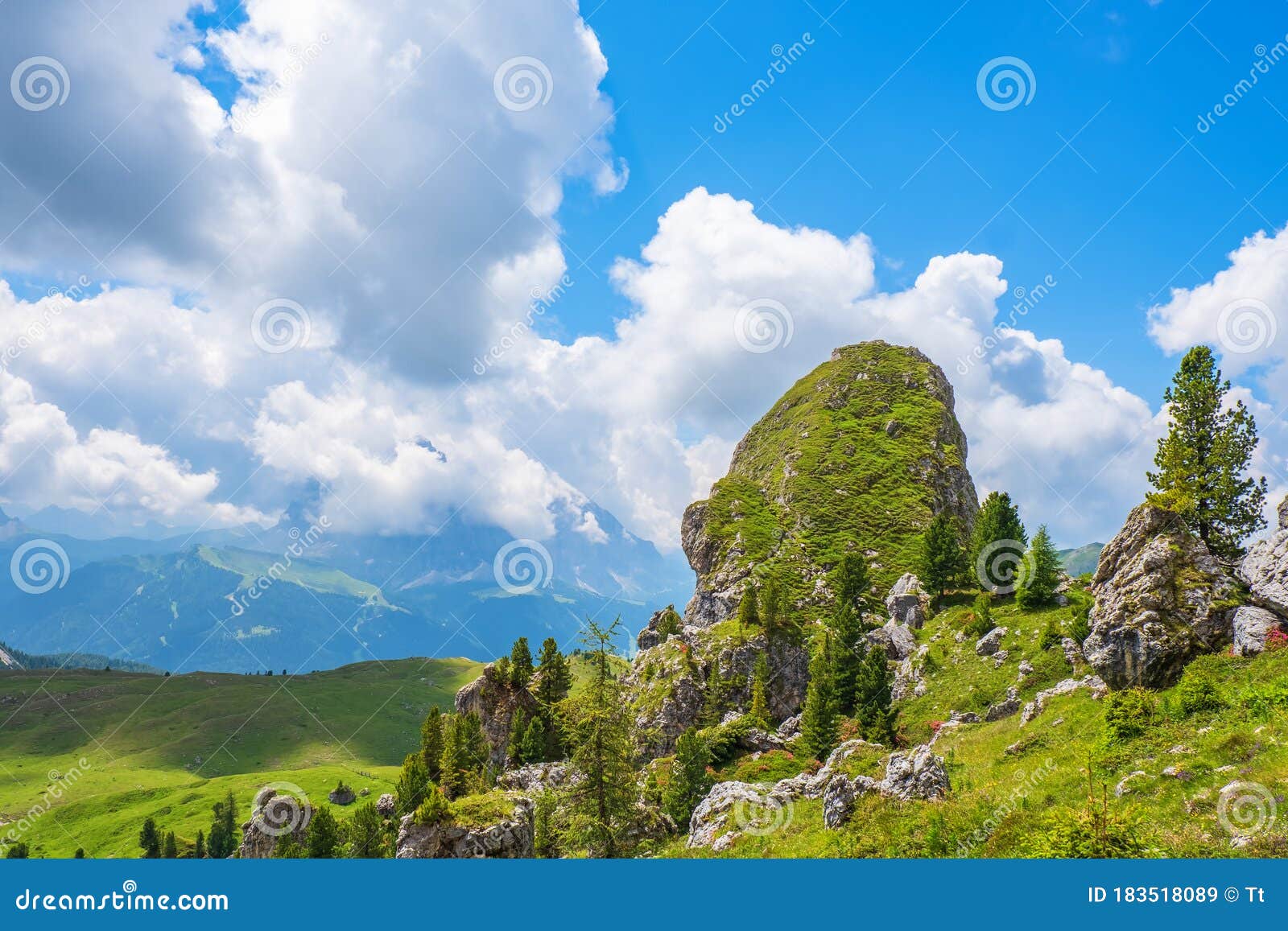 Rock Formation in the Dolomites Mountains Stock Image - Image of ...