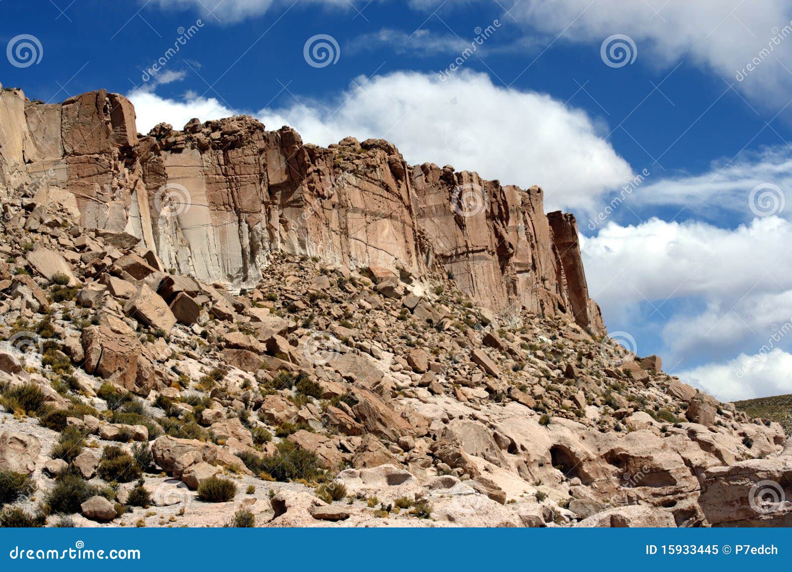 Rock Formation Eduardo Andean National Reserve Stock Image - Image of ...