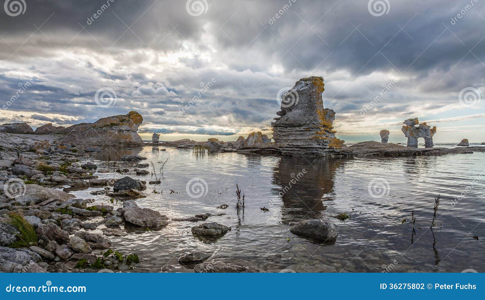Rock formation on Gotland stock photo. Image of cloud - 36275802