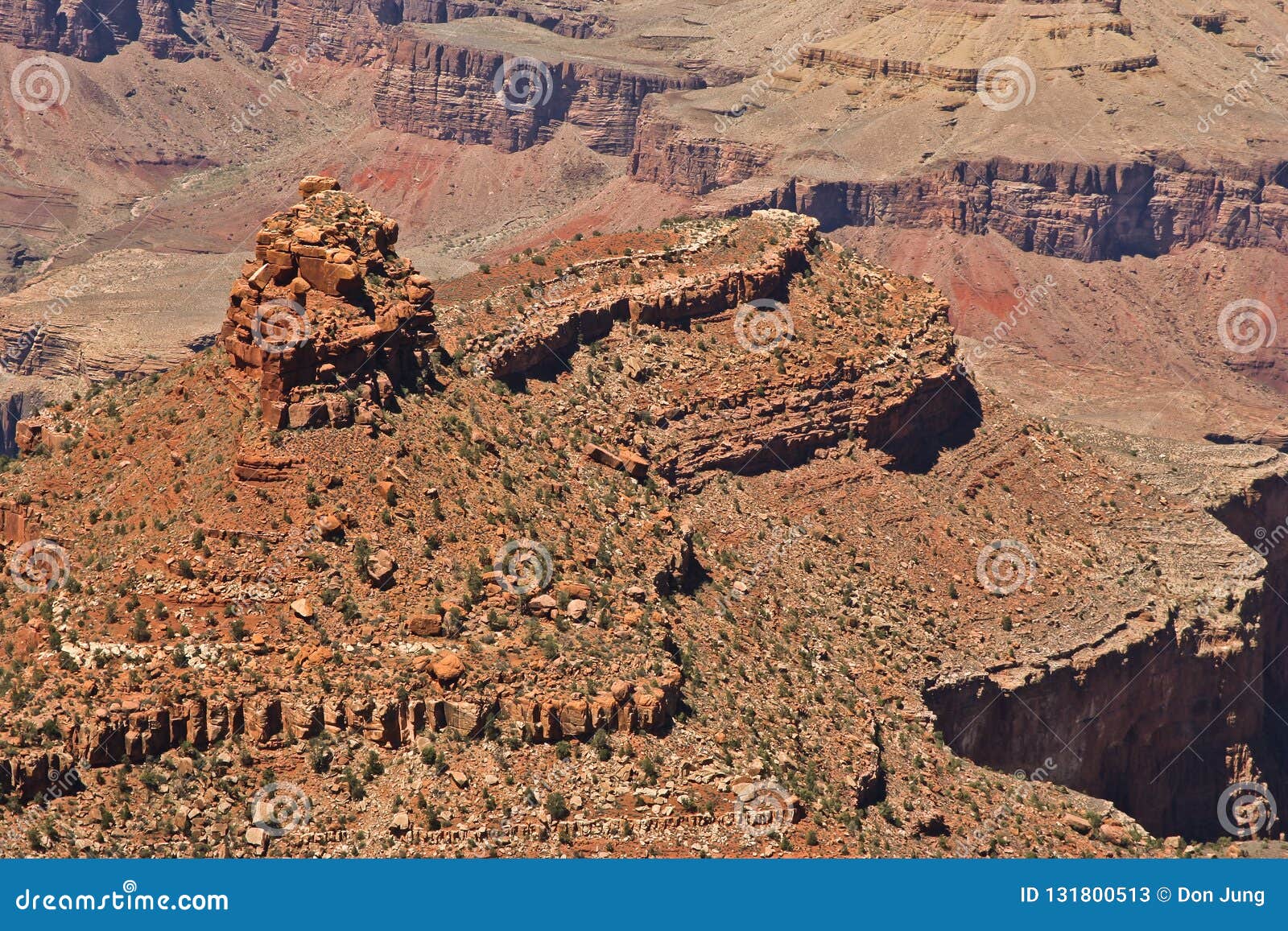 Rock Formation at the Grand Canyon Stock Image - Image of orange ...