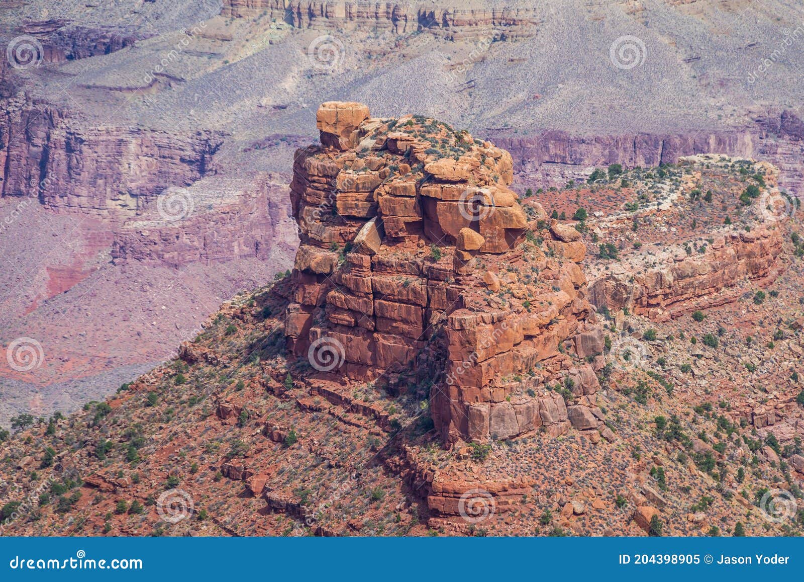 A Rock Formation in the Grand Canyon Stock Image - Image of erosion ...