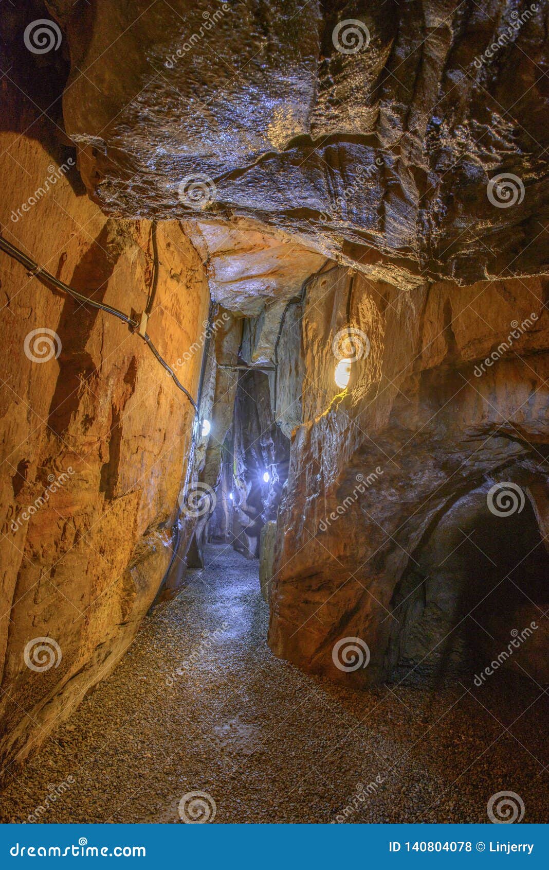 The Cave in the Cliff Close-up Stock Photo - Image of decorative ...