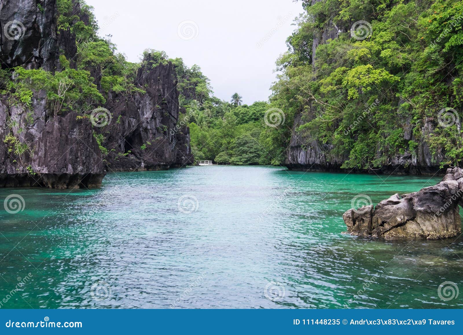 Rock Formation in the Ocean - El Nido, Palawan, Philippines Stock Image ...