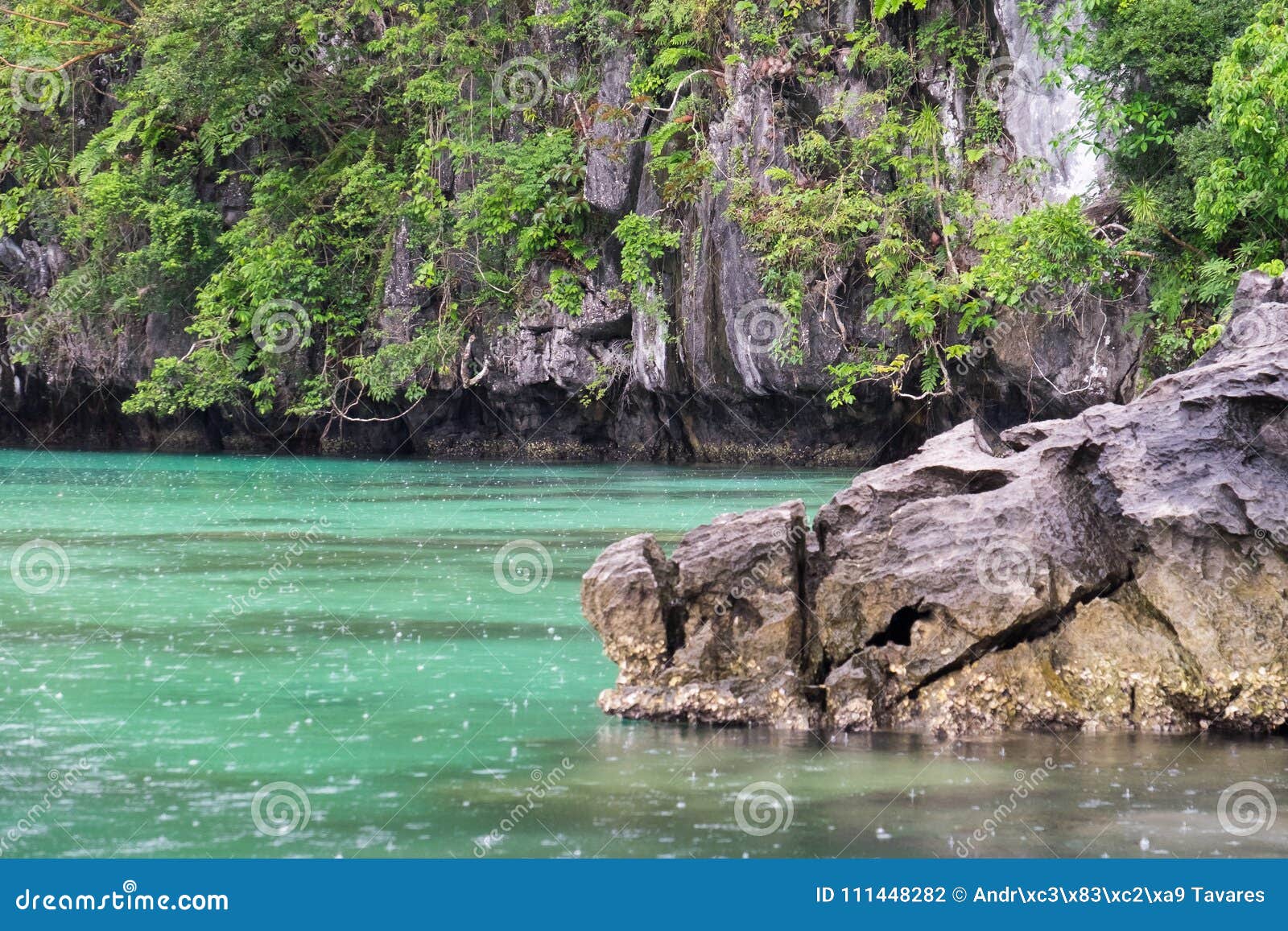 Rock Formation in the Ocean - El Nido, Palawan, Philippines Stock Photo ...