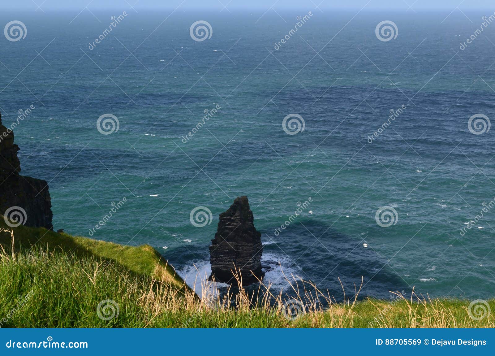 Rock Formation Off the Cliffs of Moher in Ireland Stock Image - Image ...