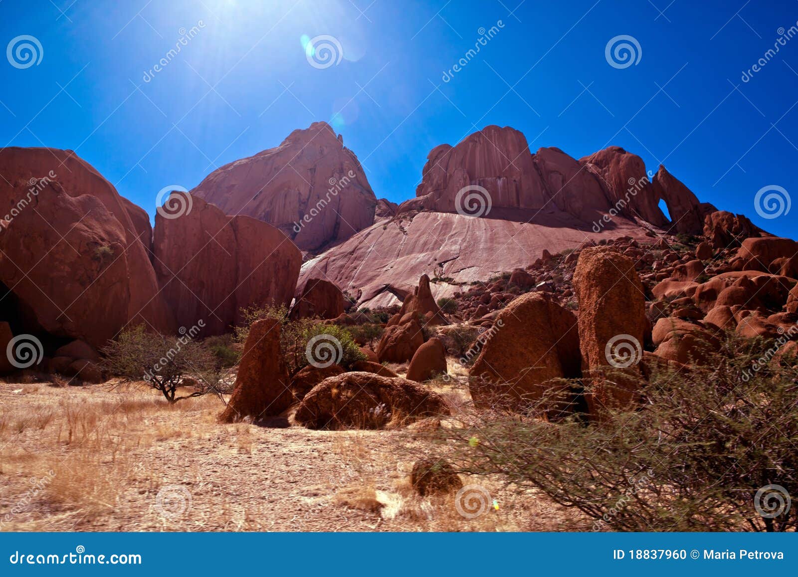 Rock Formation at Spitzkoppe, Namibia Stock Photo - Image of granite ...