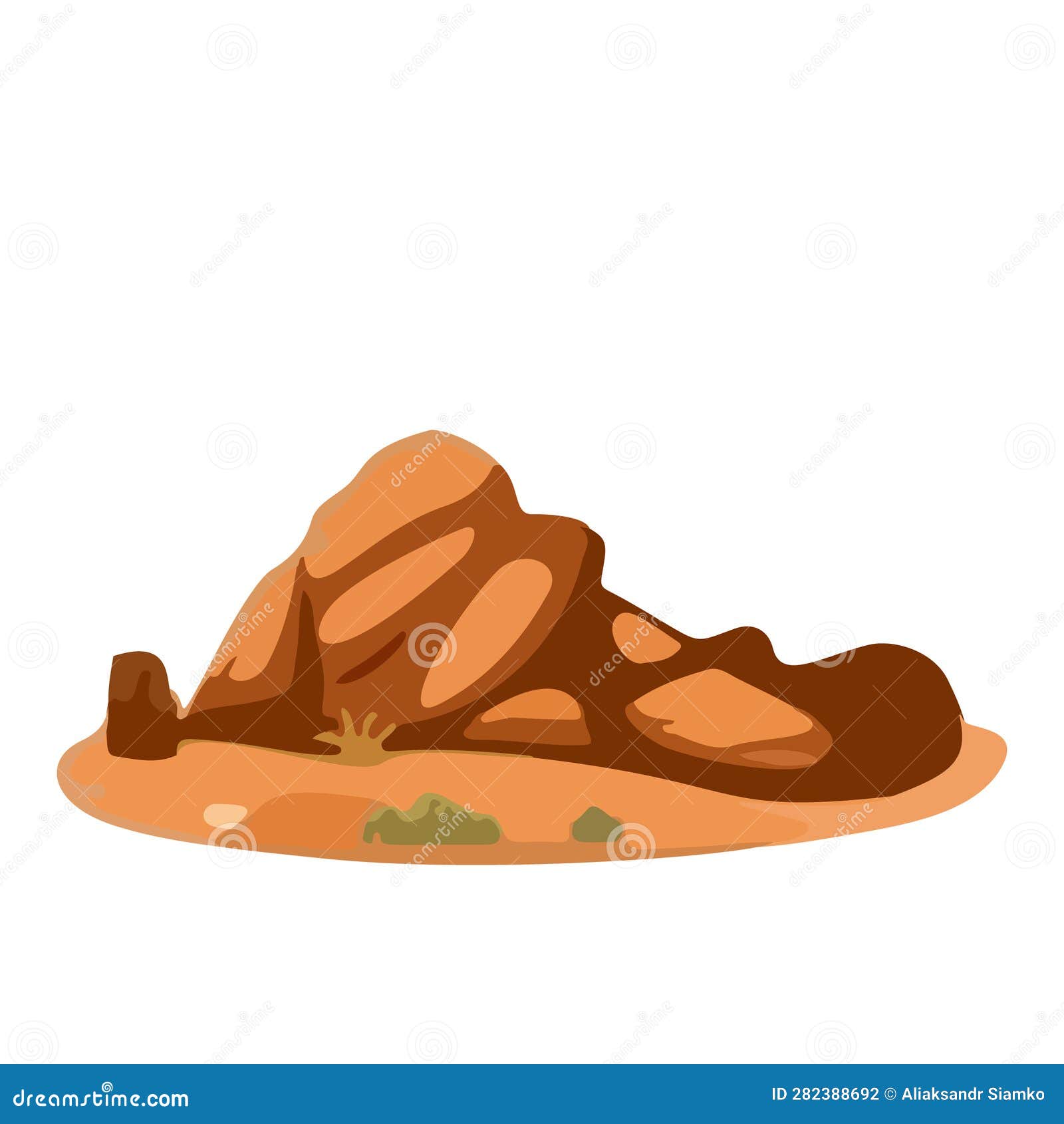 Rock Formation - Vector Nature Illustration Stock Vector - Illustration ...