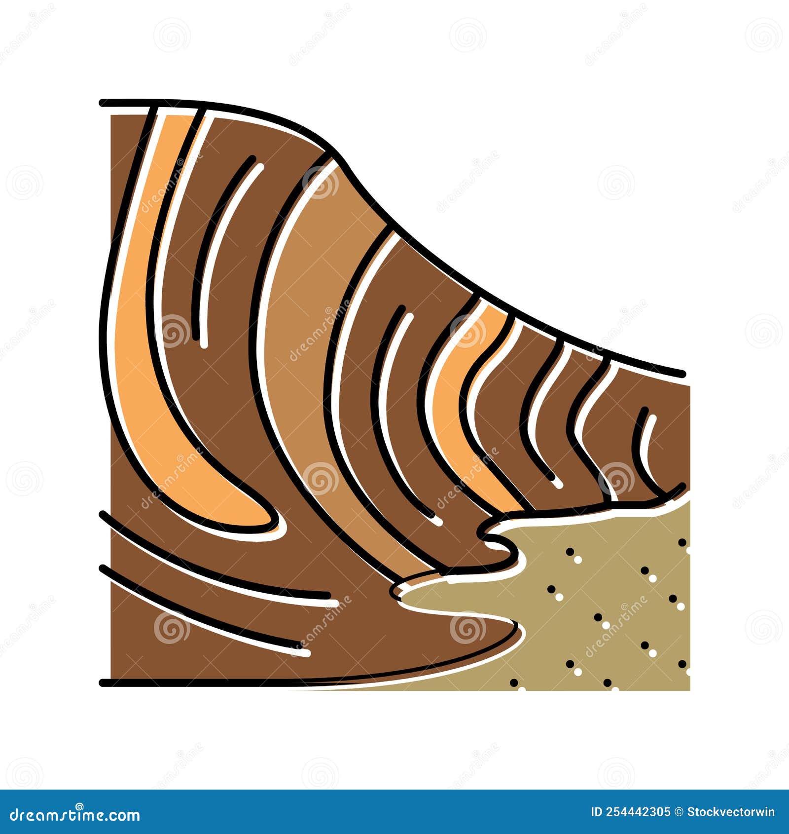Rock Formation Wave Color Icon Vector Illustration Stock Vector ... Rock Formation Wave Color Icon Vector Illustration Stock Vector ...