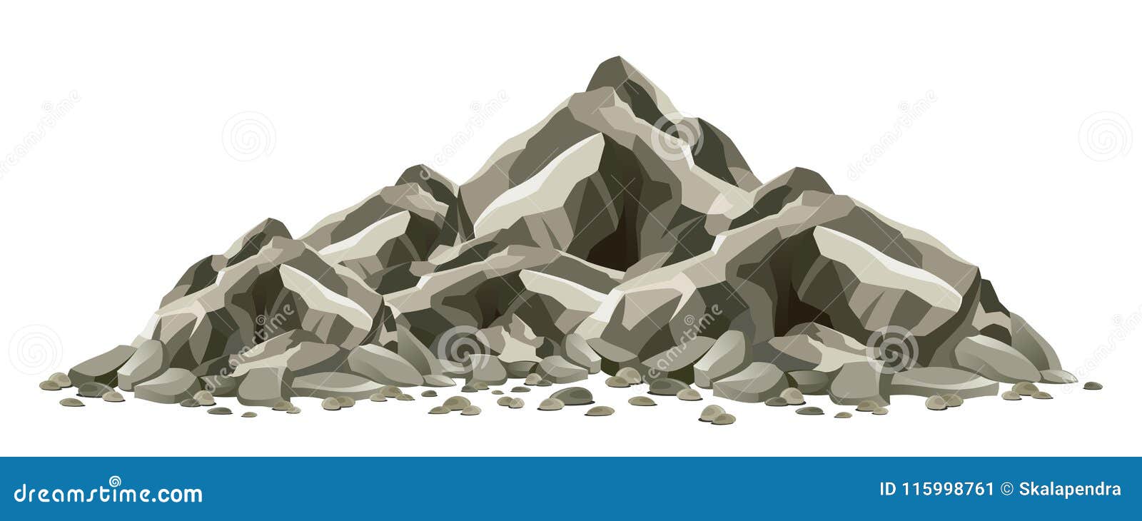 Rock formation stock vector. Illustration of grey, formation - 115998761