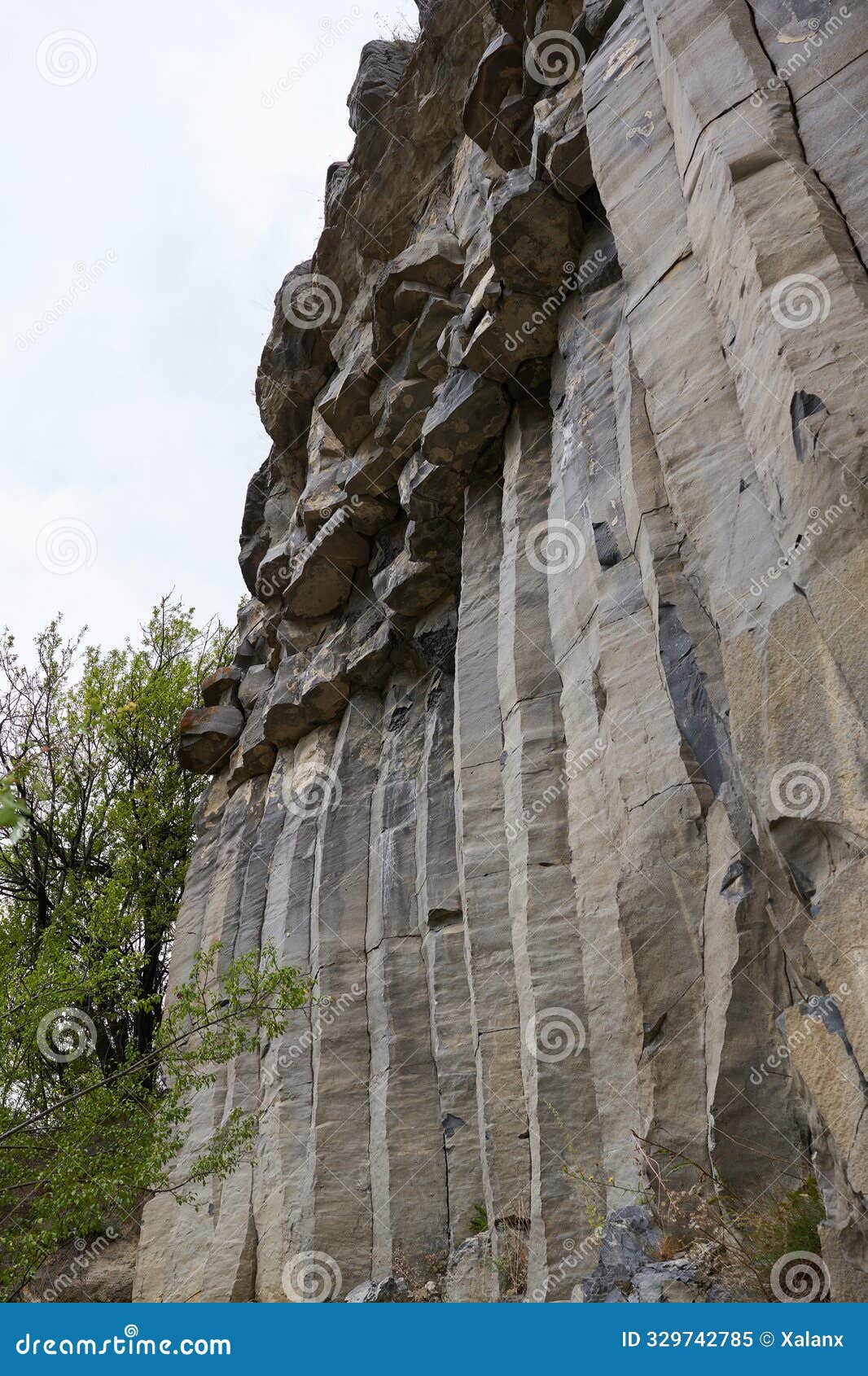 Rock Formations in an Abandoned Quarry Stock Image - Image of wall ...