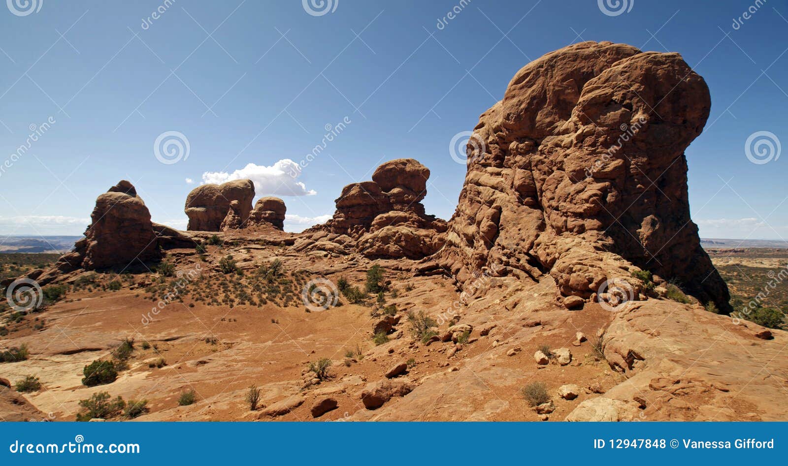 Rock Formations in Arches National Park Stock Photo - Image of balanced ...