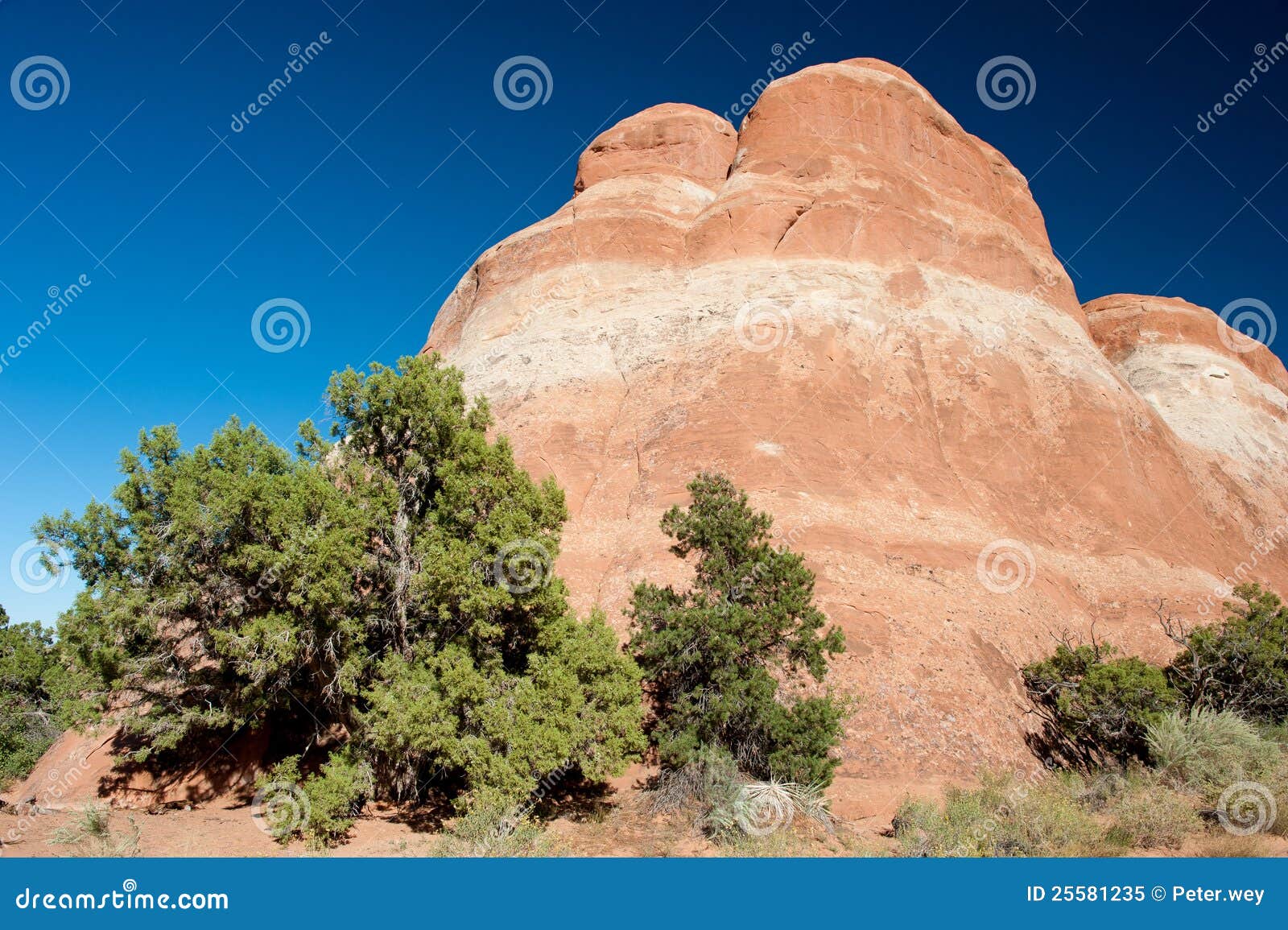 Rock Formations in Arches National Park Stock Image - Image of orange ...