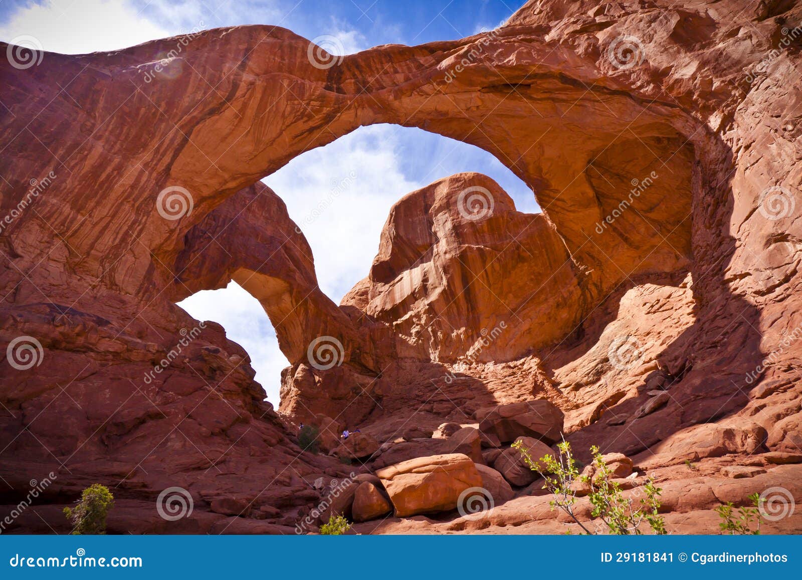 Rock Formations in Arches National Park Stock Image - Image of ...