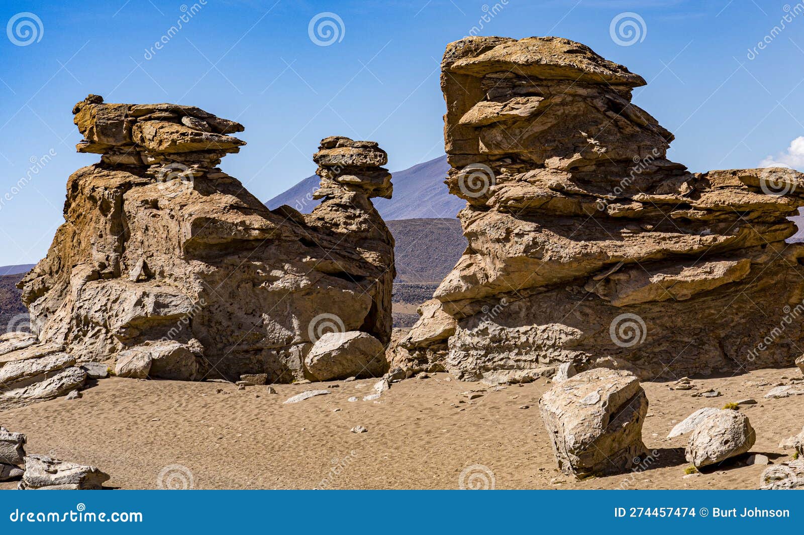 Rock Formations in Bolivia at 16,000 Feet Elevation, Carved by Constant ...