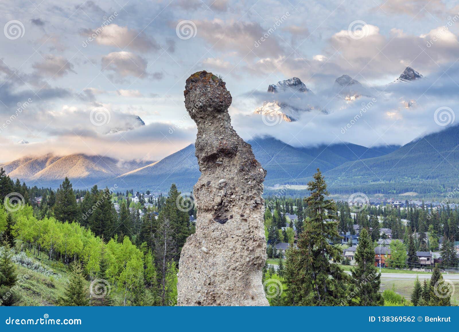 Rock formations in Canmore stock photo. Image of canmore - 138369562