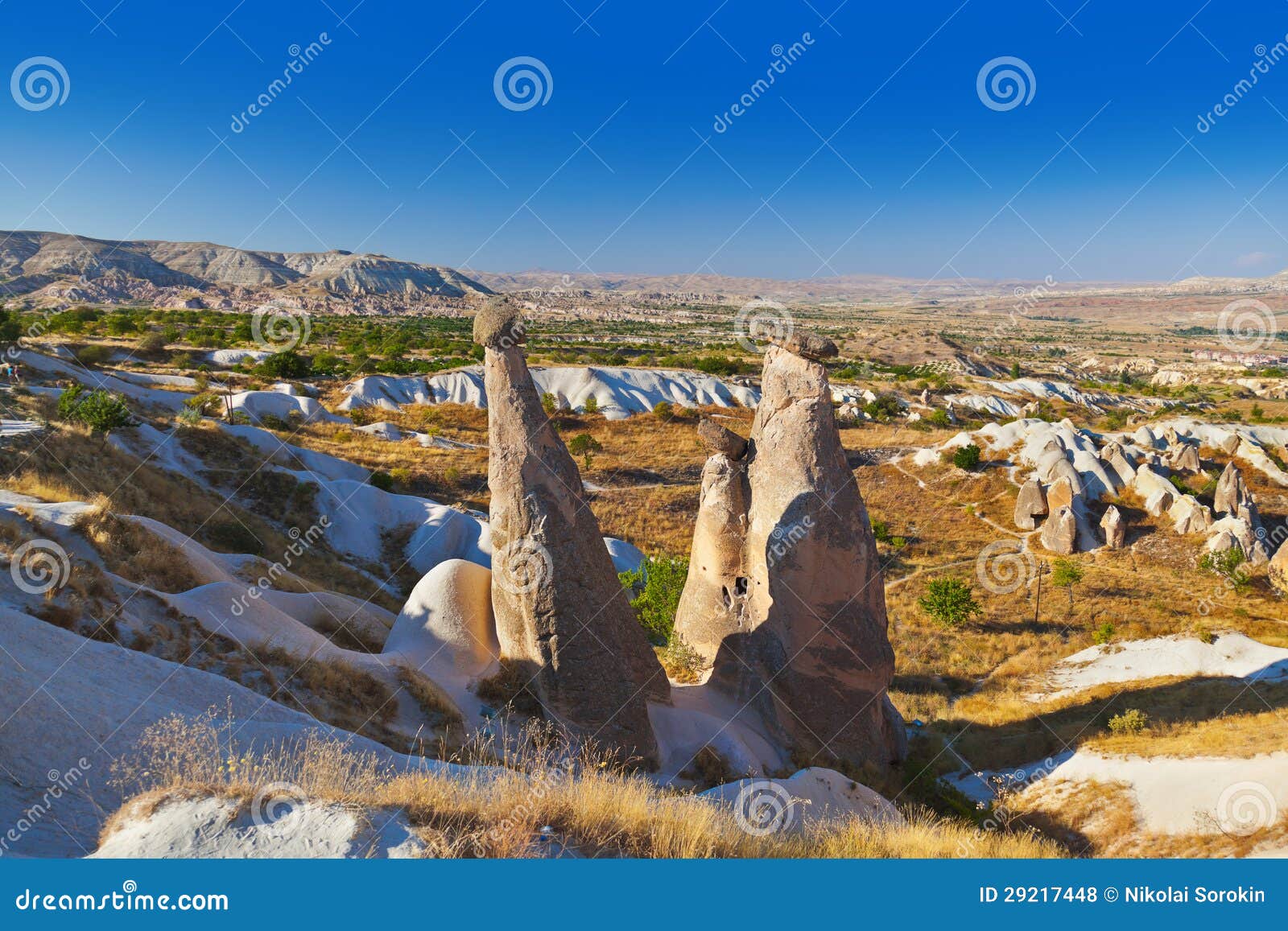 Rock Formations in Cappadocia Turkey Stock Photo - Image of cliff, rock ...