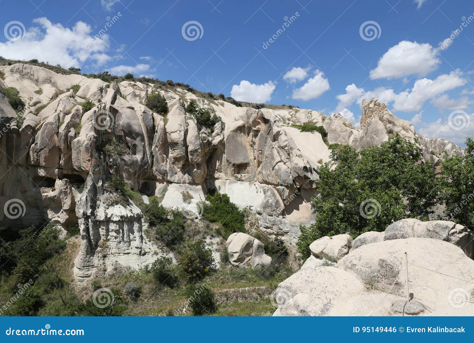 Rock Formations in Cappadocia, Turkey Stock Photo - Image of rock, hill ...