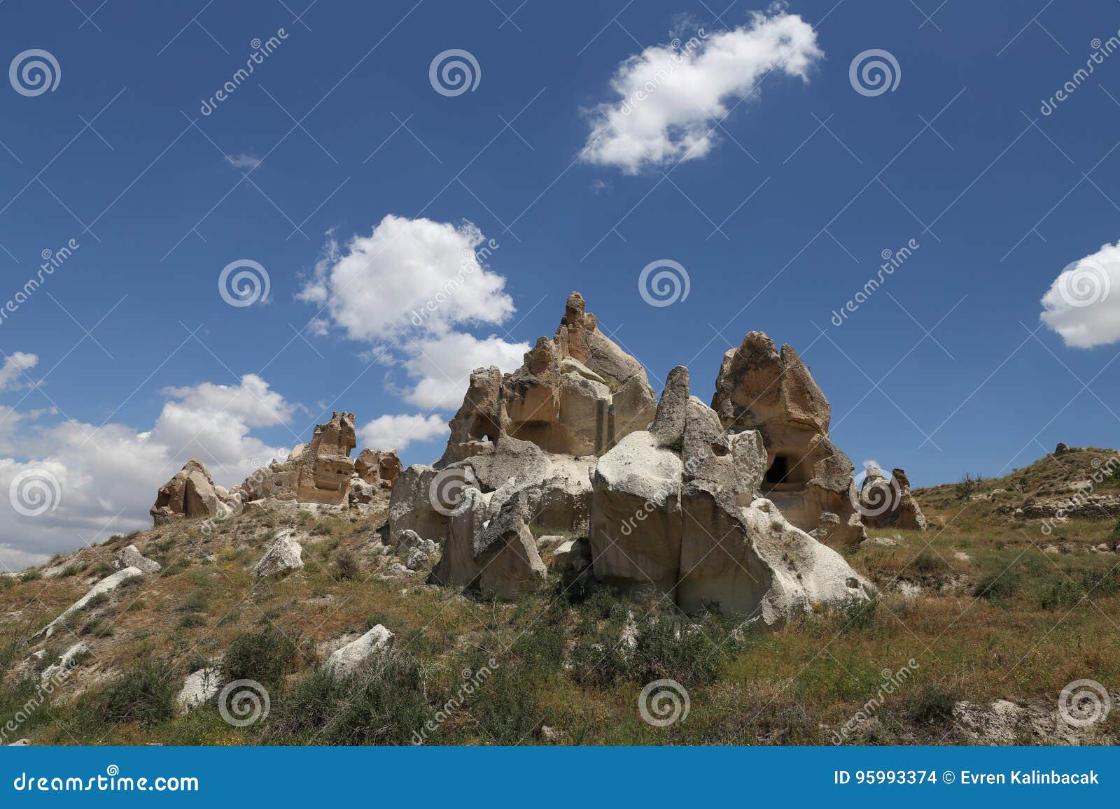 Rock Formations in Cappadocia, Turkey Stock Photo - Image of geology ...