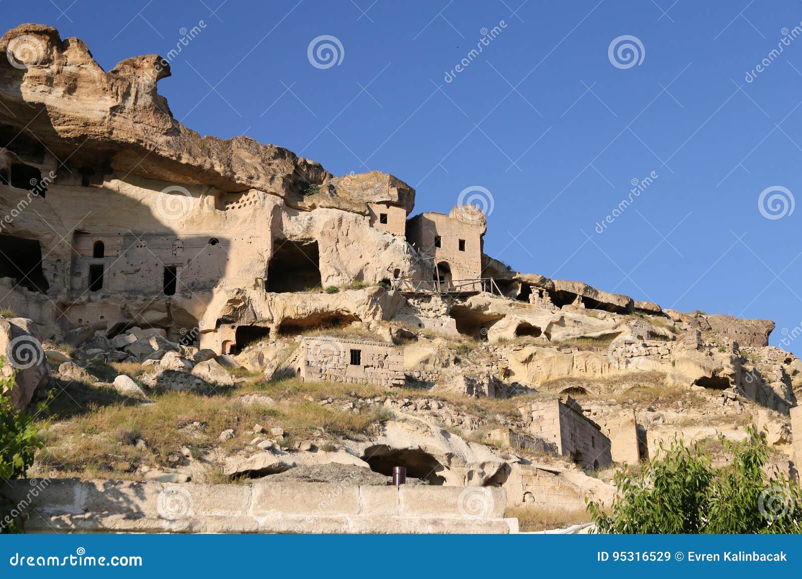 Rock Formations in Cavusin Village, Cappadocia Stock Image - Image of ...