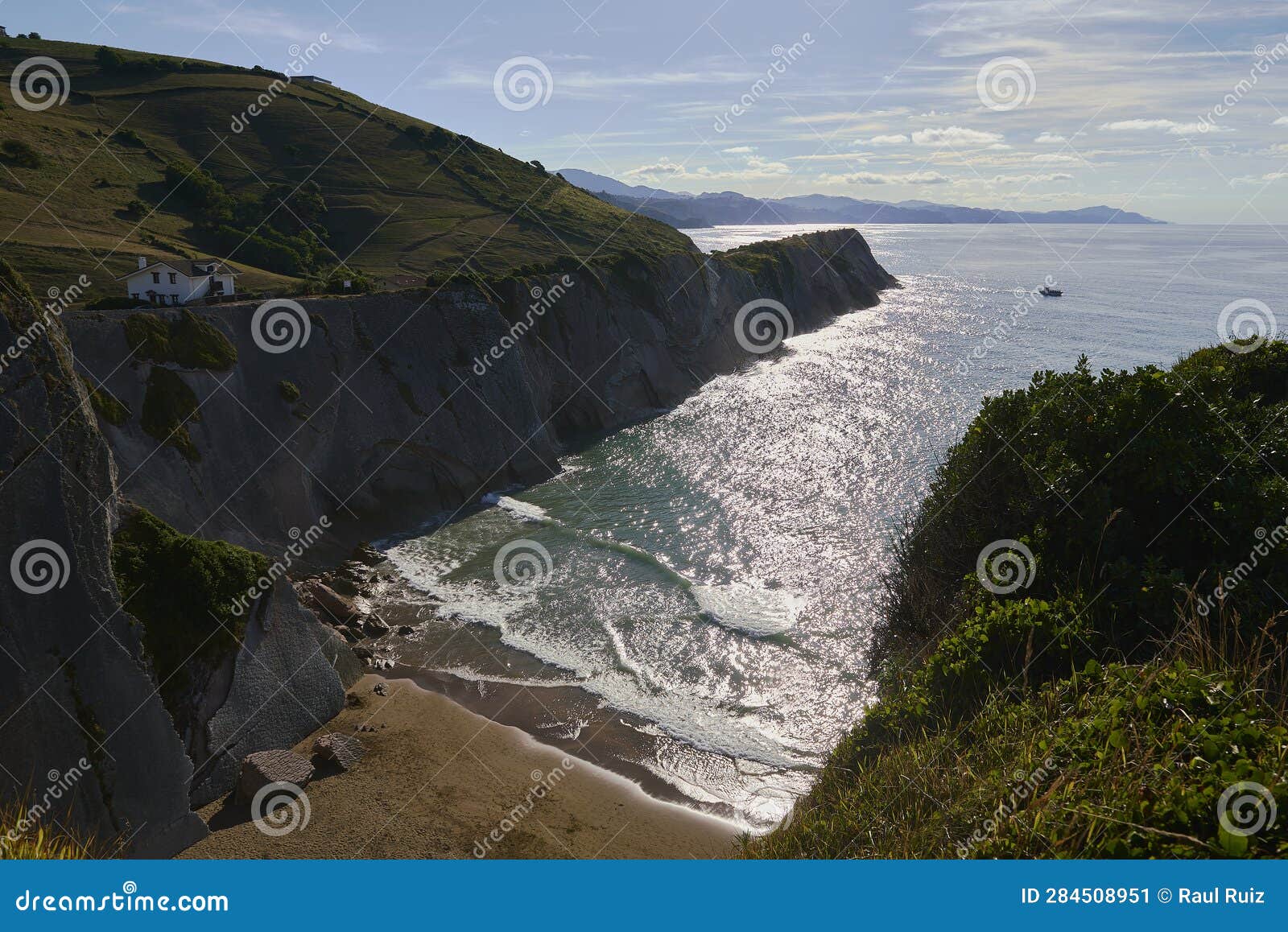 Rock Formations on the Coast of Zumaya, Spain Stock Image - Image of ...