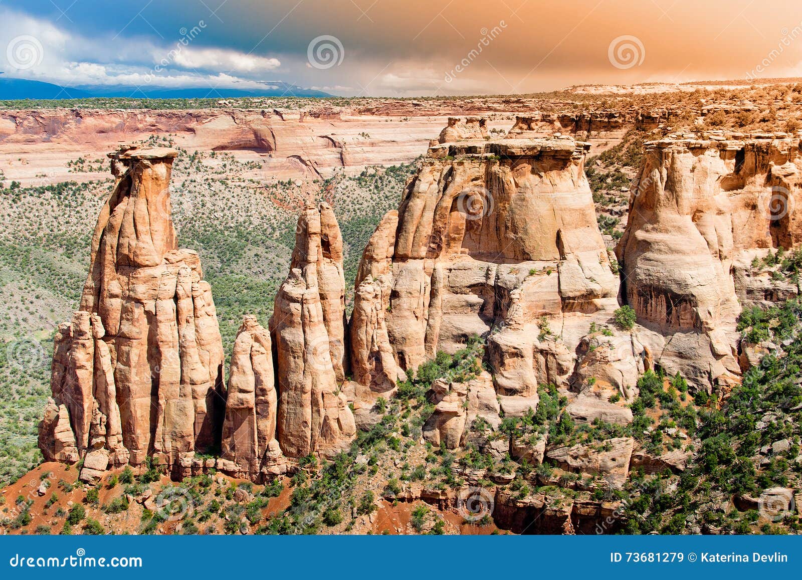 Rock Formations in Colorado National Monument Stock Image - Image of ...