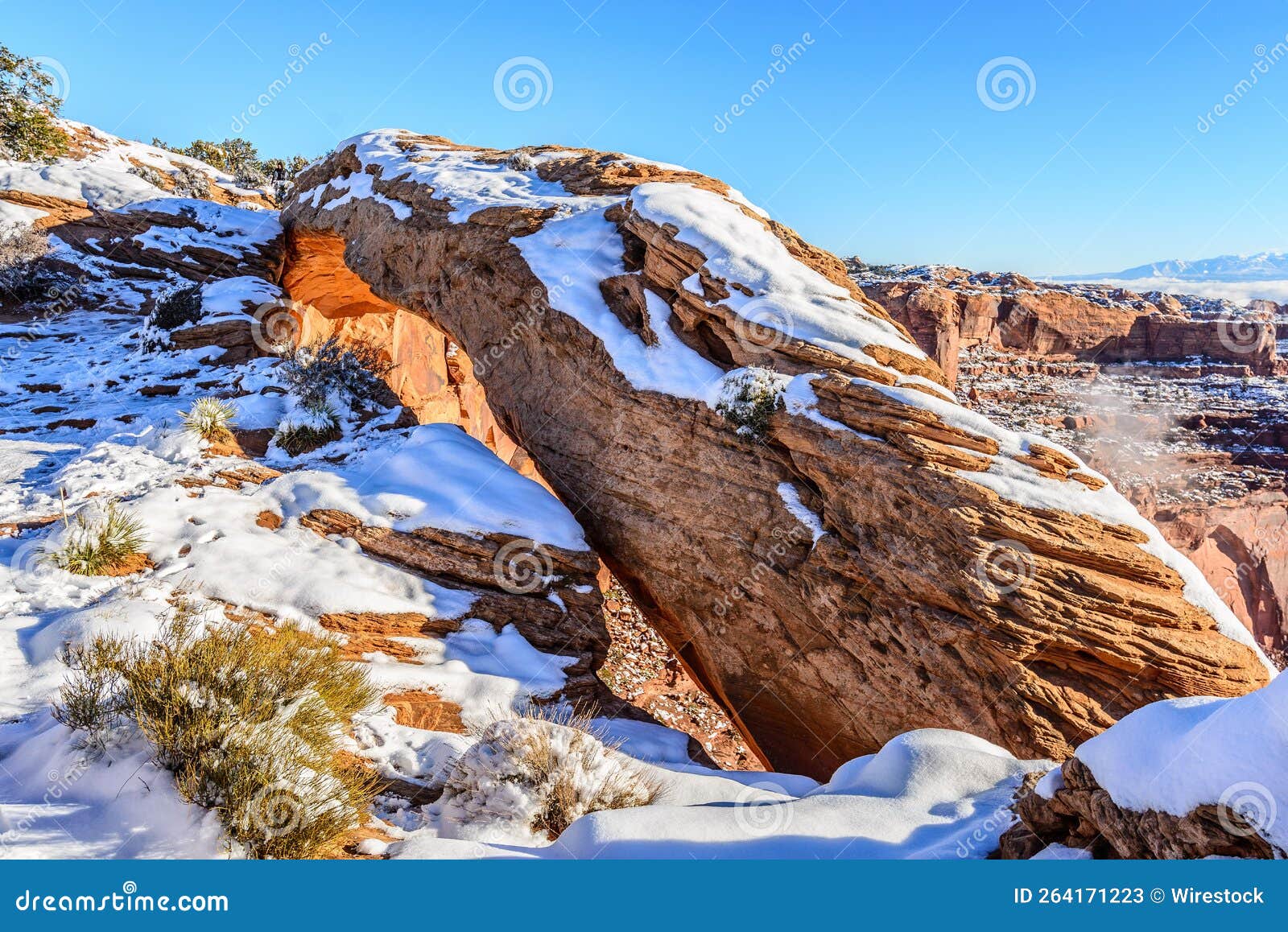 Rock Formations Covered with Snow Stock Image - Image of travel ...