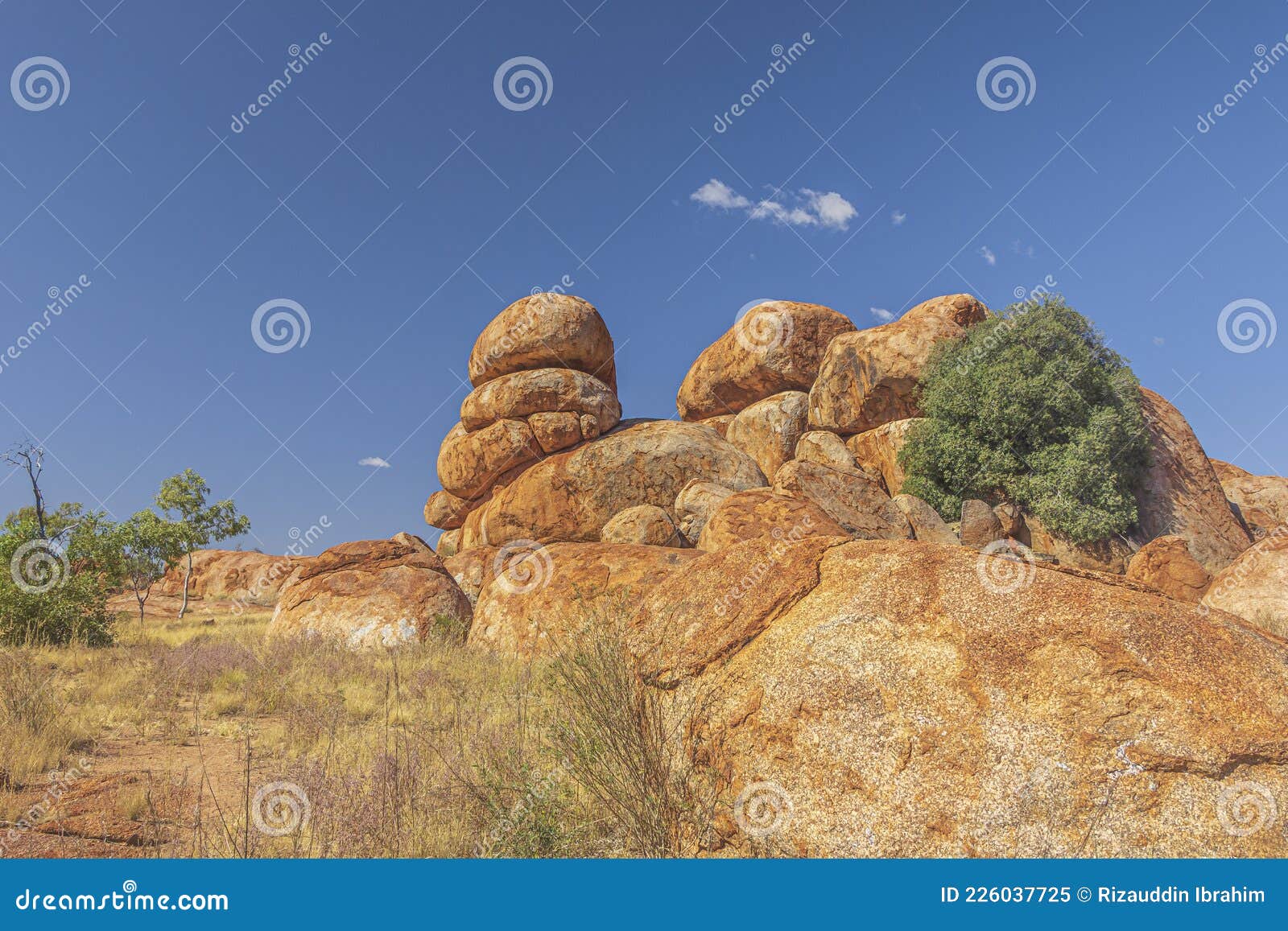 Rock Formations of Devil`s Marbles or Karlu Karlu, in Northern ...