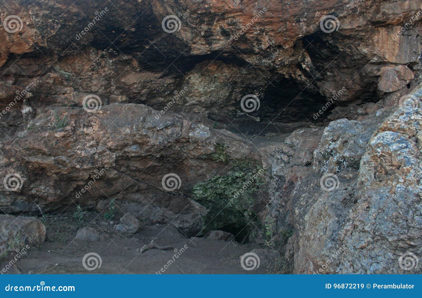 ROCK FORMATIONS FLANKING CAVE OPENING Stock Image - Image of colouring ...