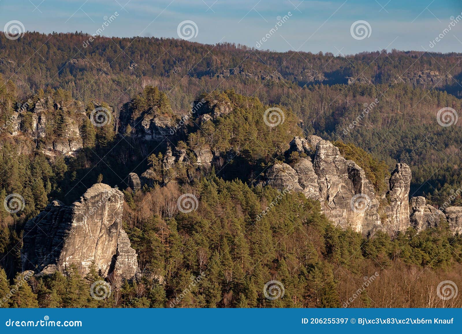 Rock Formations with Forest Stock Image - Image of excursion, reserve ...