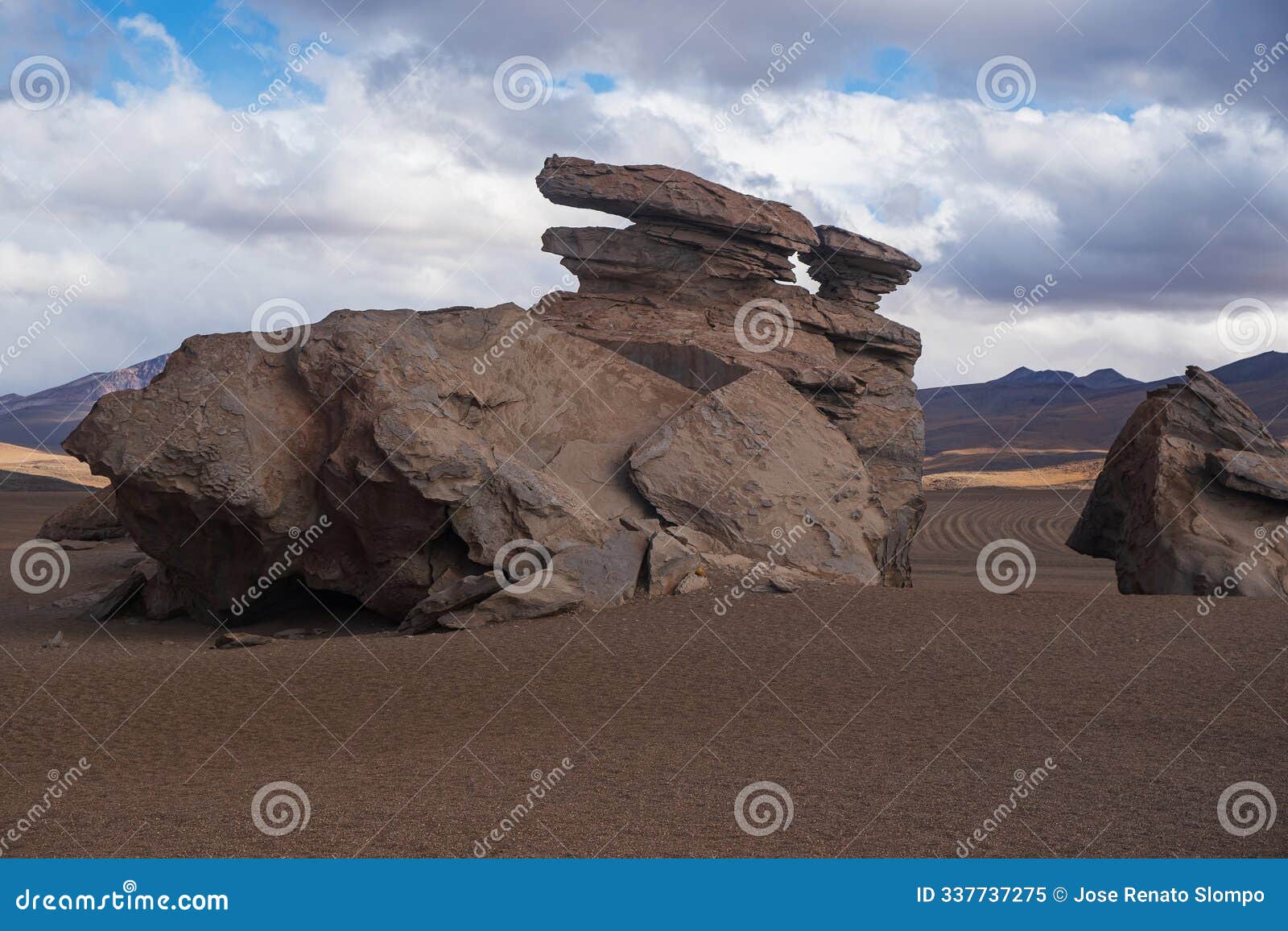 Rock Formations Formed by Erosion, in a Desert in Bolivia Stock Image ...