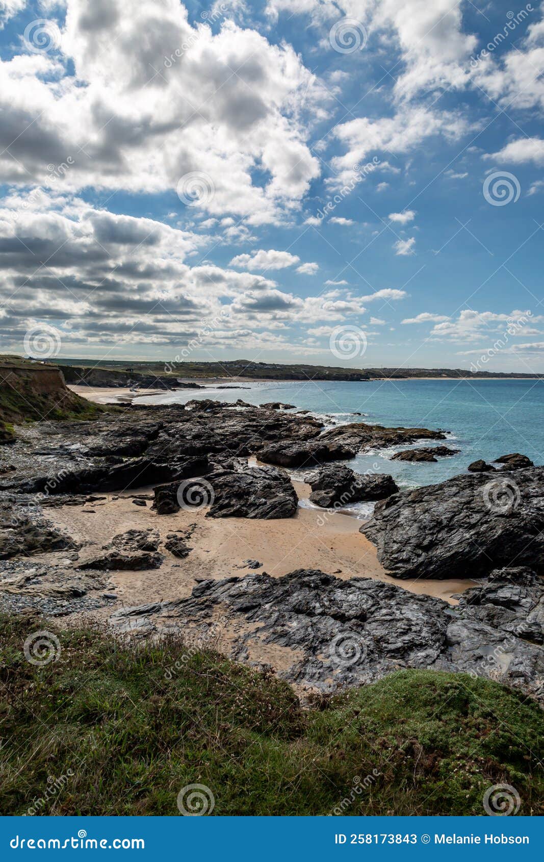 Rock Formations at Godrevy in Cornwall Stock Image - Image of ...