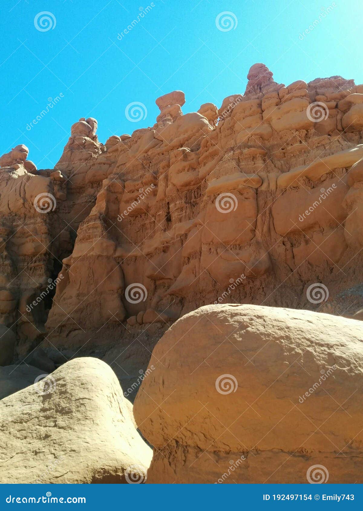 Rock Formations on Hills with Various Layers and Textures Stock Photo ...