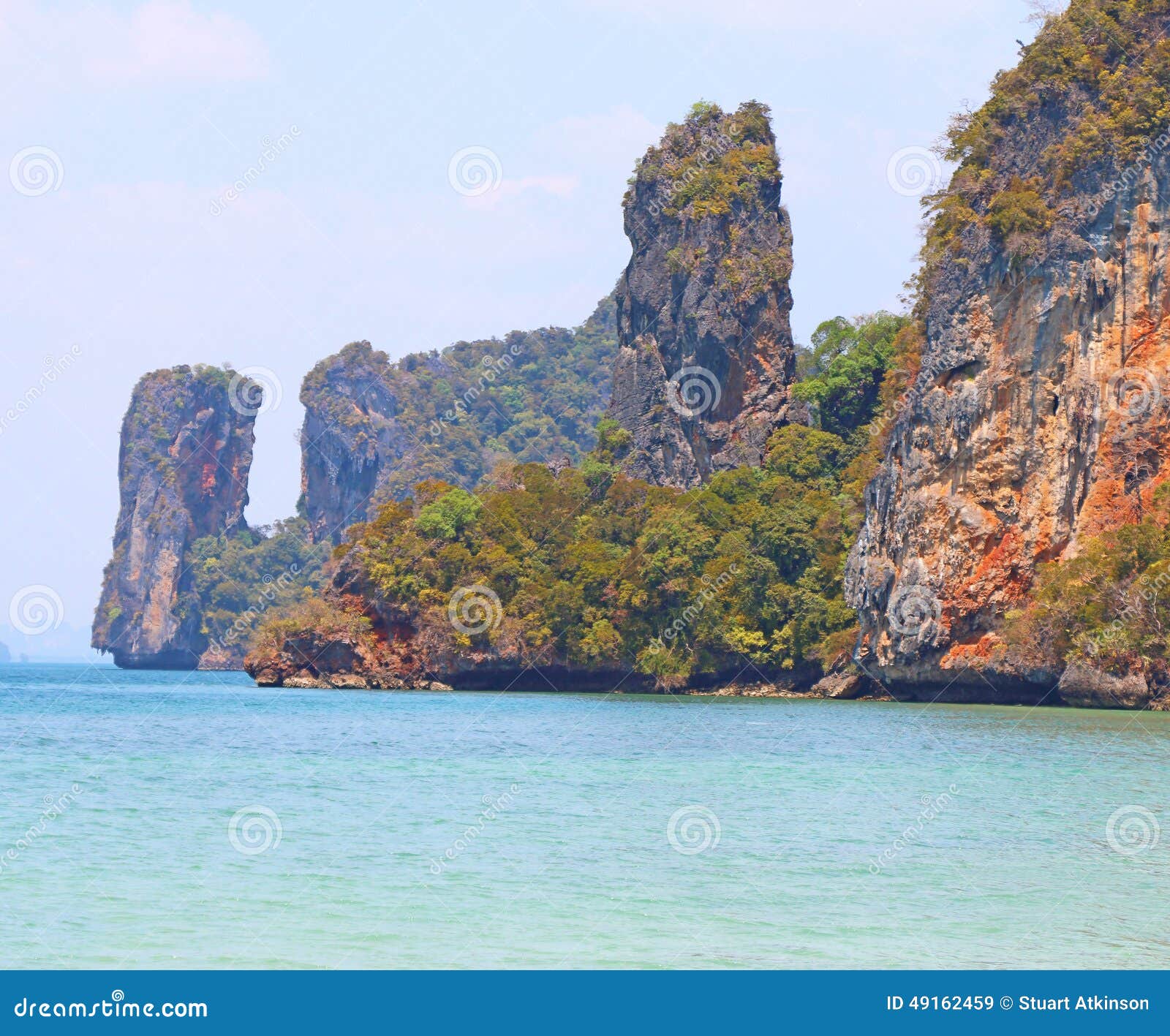 Rock Formations and Islands Around Krabi Thailand Stock Image - Image ...
