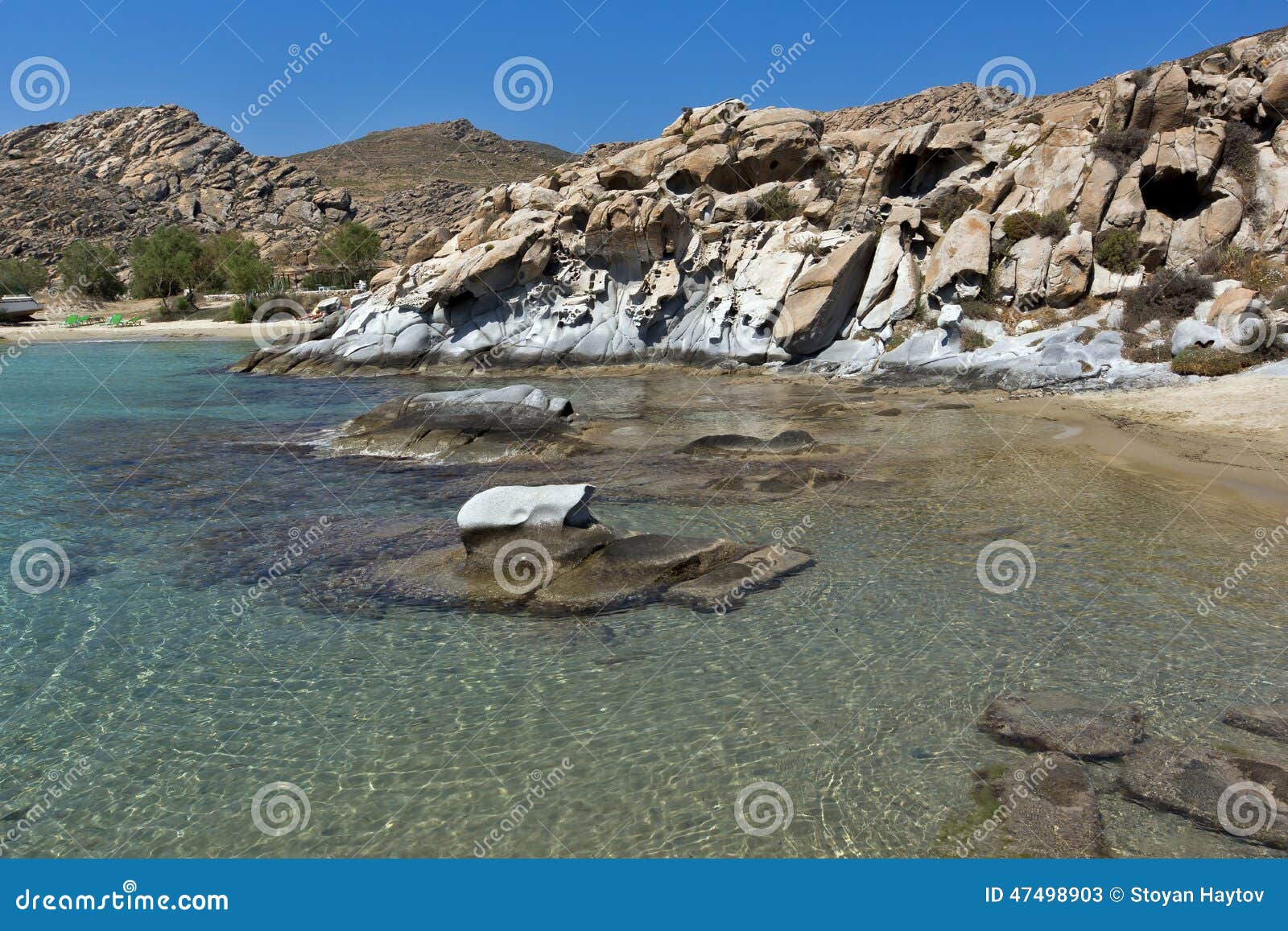 Rock Formations in Kolymbithres Beach, Paros Island, Cyclades Stock ...