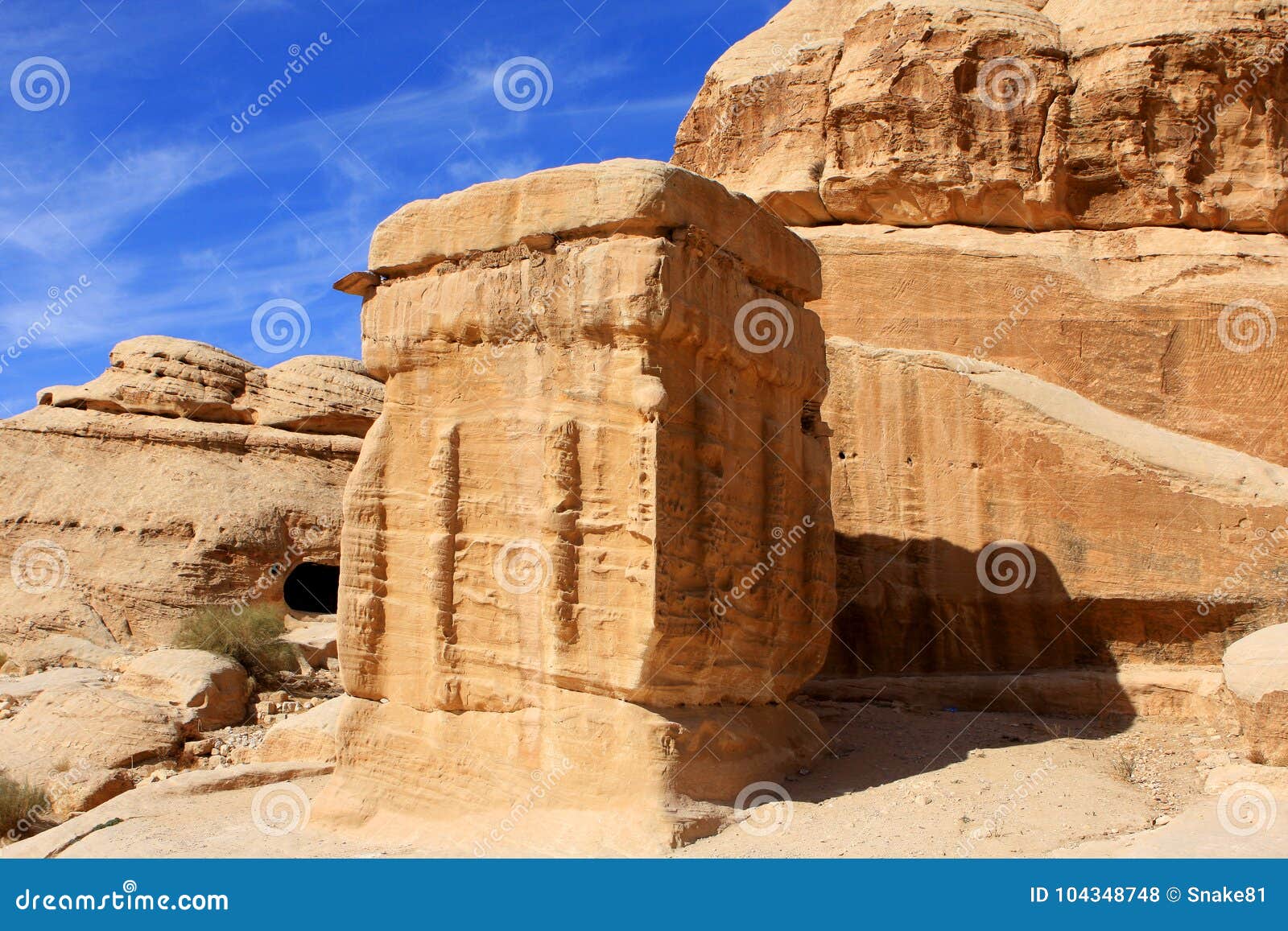 Petra in Jordan stock photo. Image of tourism, destination - 104348748