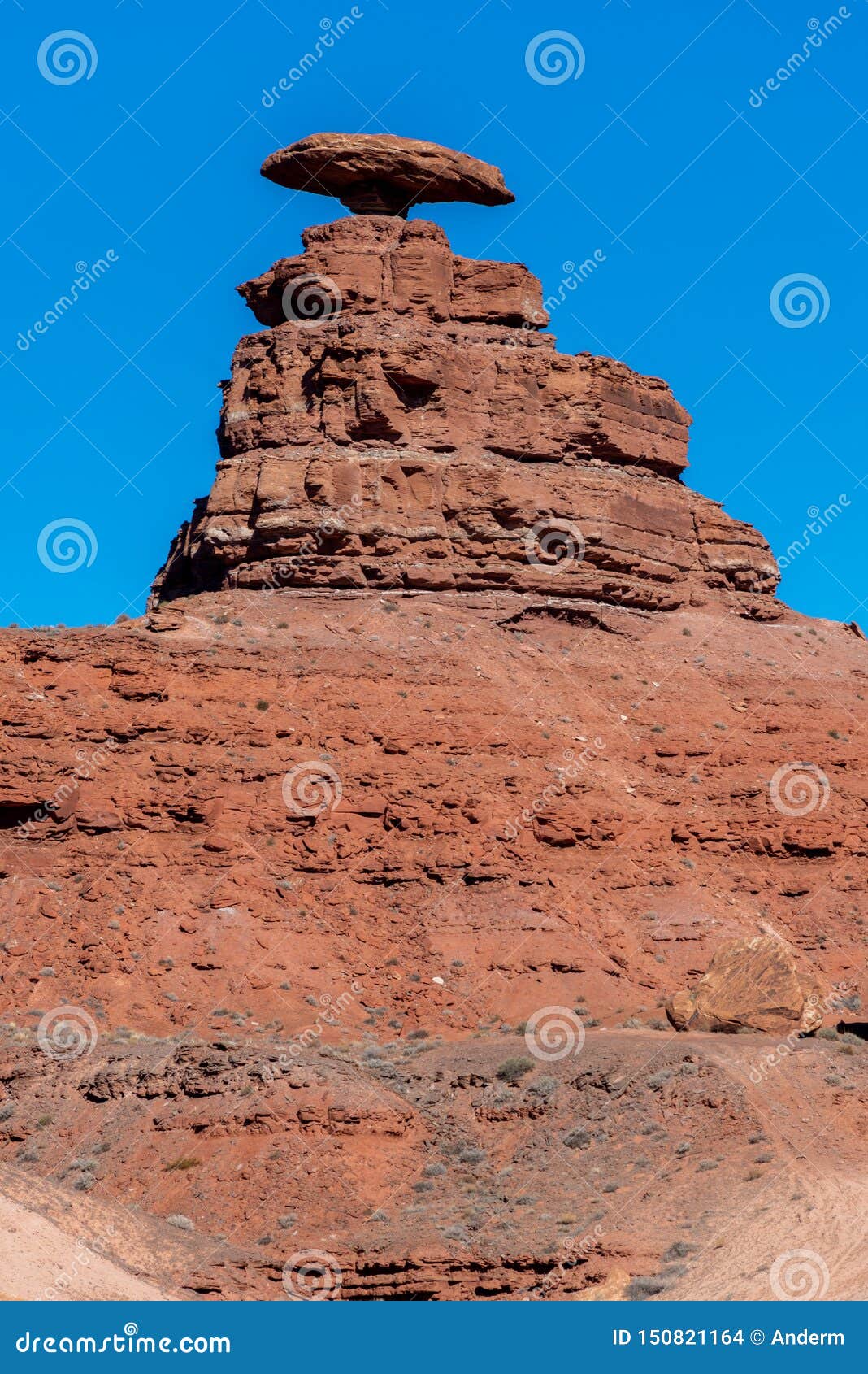 Rock Formations Named Hat Rock in Utah, USA Stock Photo - Image of ...