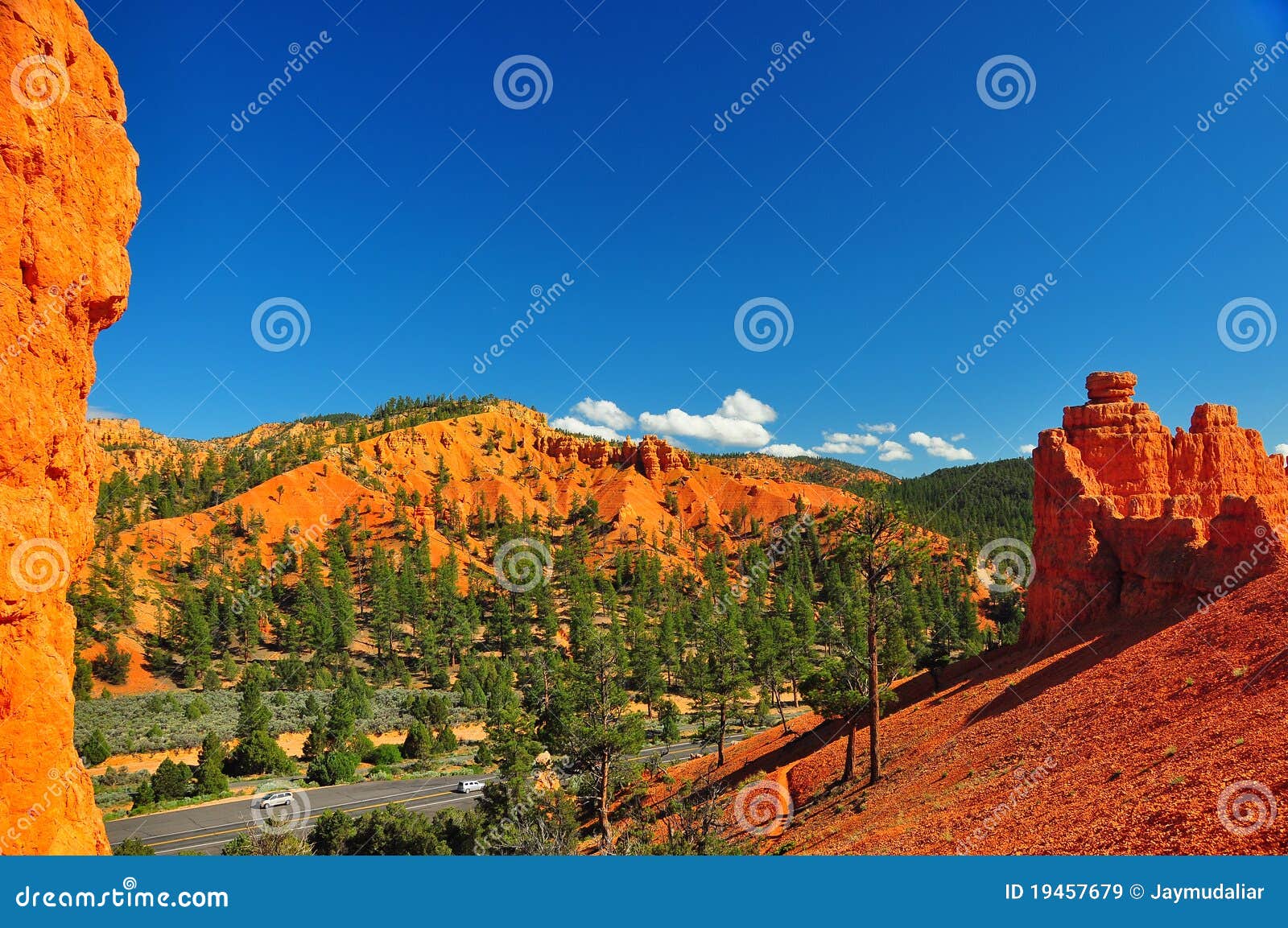 Rock Formations in Red Canyon Park in Utah. Stock Image - Image of ...