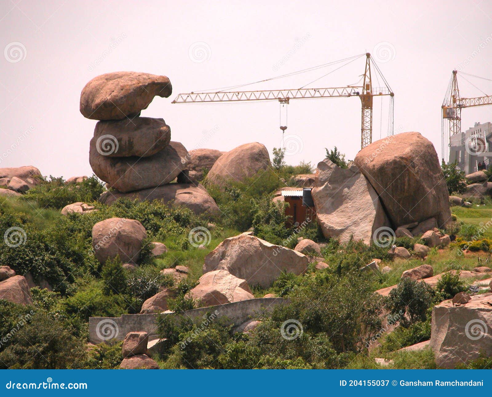 Rock Formations at Shilparamam Crafts Village-Hyderabad Stock Image ...
