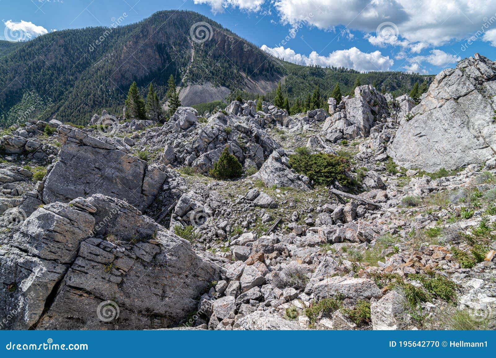 Rock Formations in Yellowstone National Park Stock Photo - Image of ...