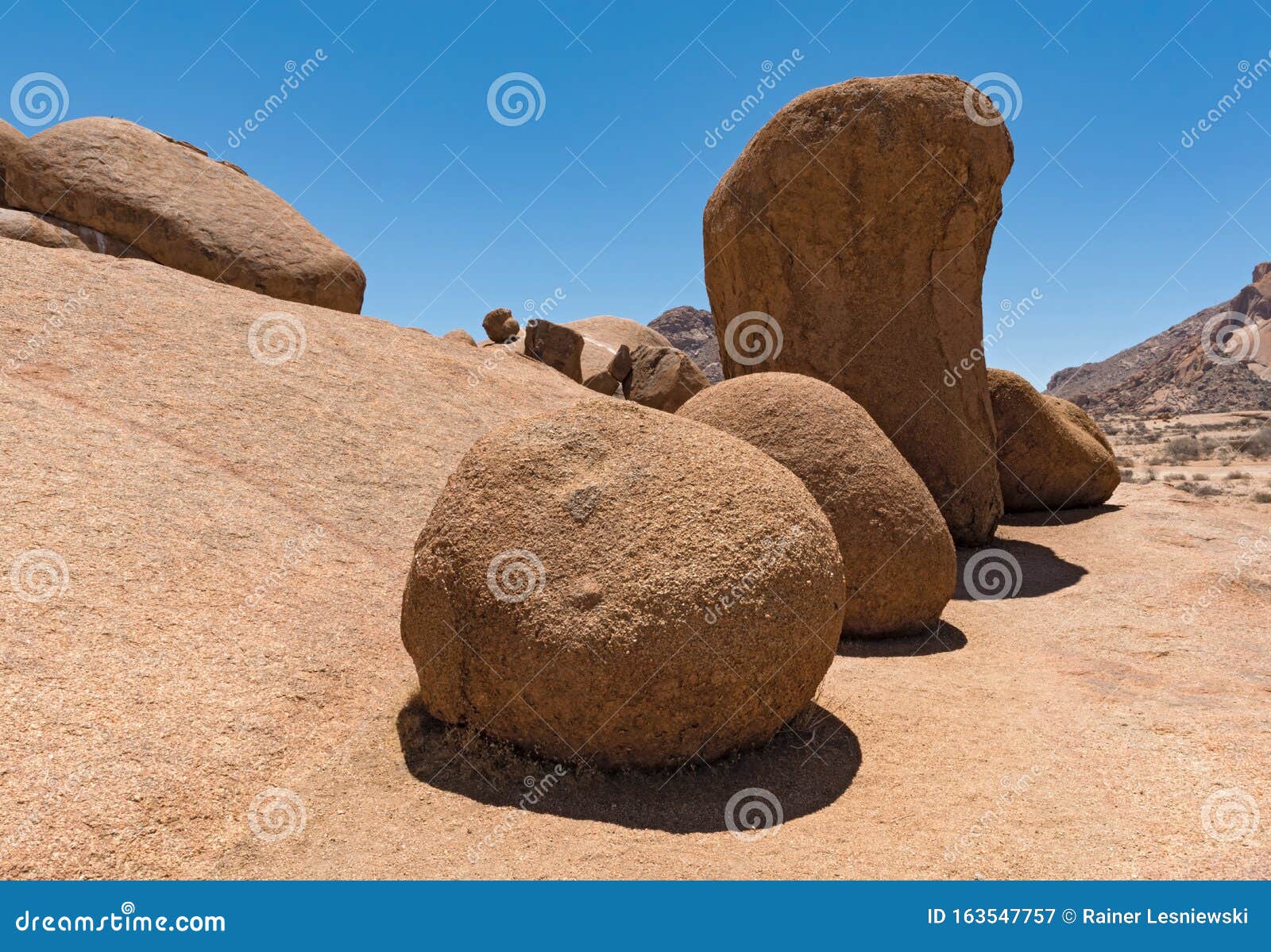 Rock Formations in Spitzkoppe Namib Desert Stock Image - Image of ...
