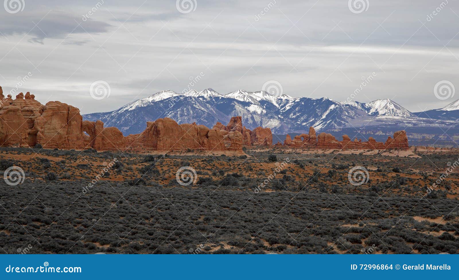 Rock Formations at Sunset at Arches National Park Moab Utah. Stock ...