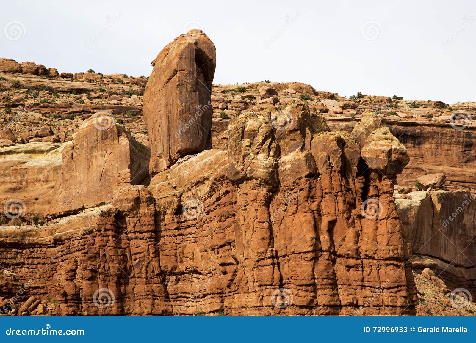 Rock Formations at Sunset at Arches National Park Moab Utah. Stock ...