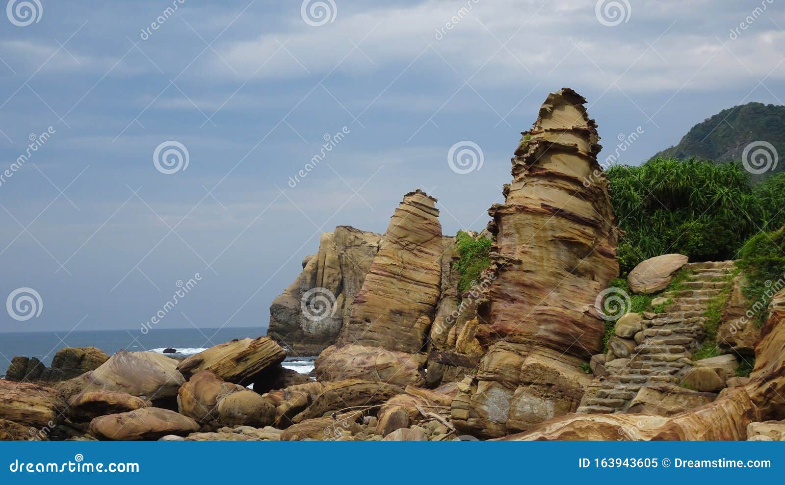 Rock formations Taiwan stock image. Image of landscape - 163943605