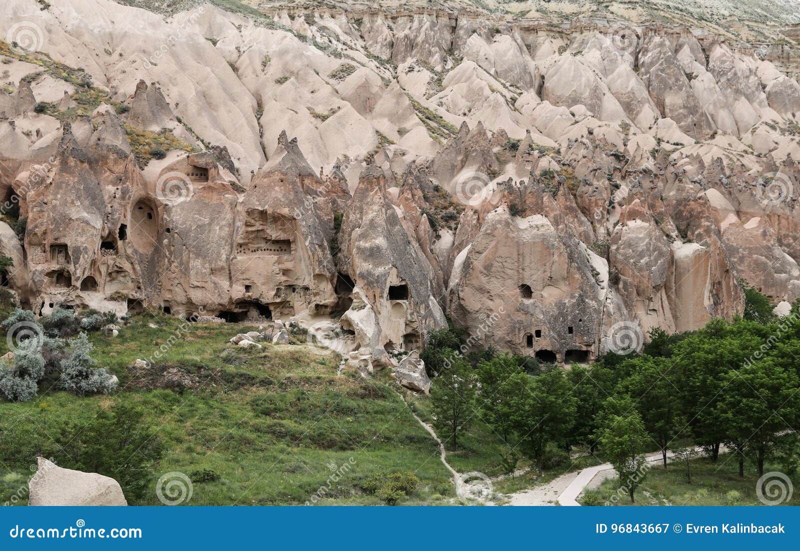Rock Formations in Zelve Valley, Cappadocia Stock Image - Image of ...