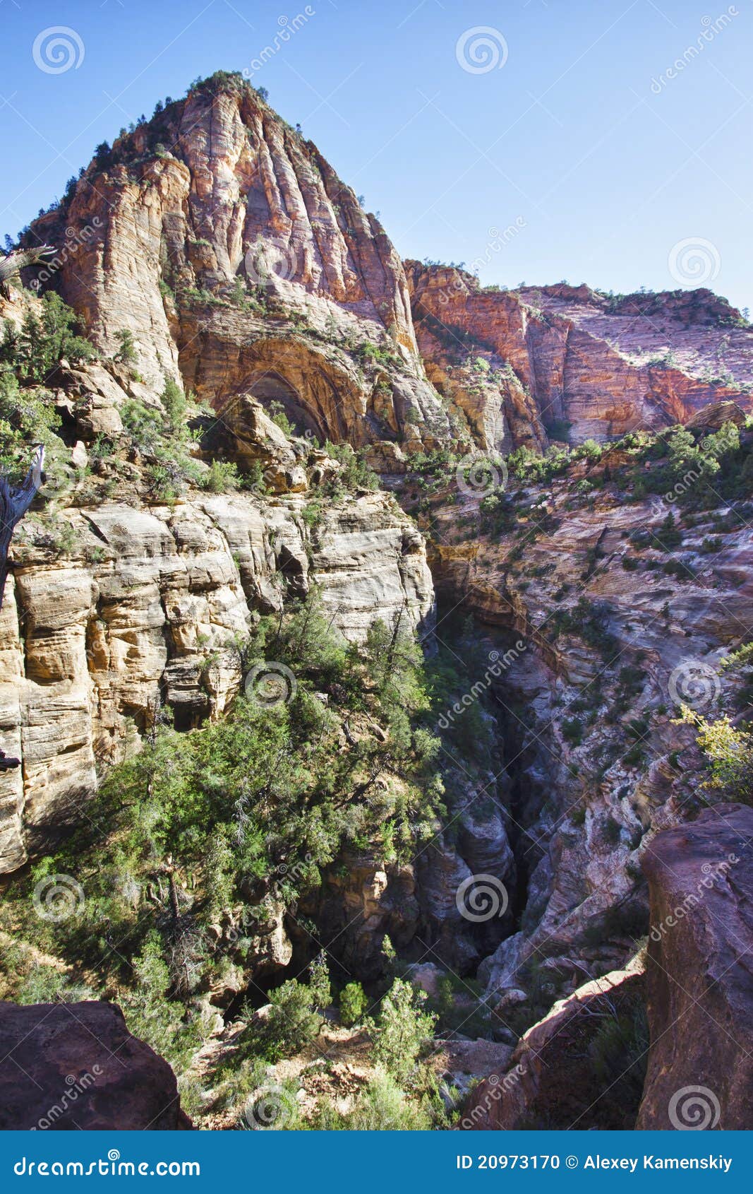 Rock Formations in the Zion Canyon Stock Photo - Image of american ...