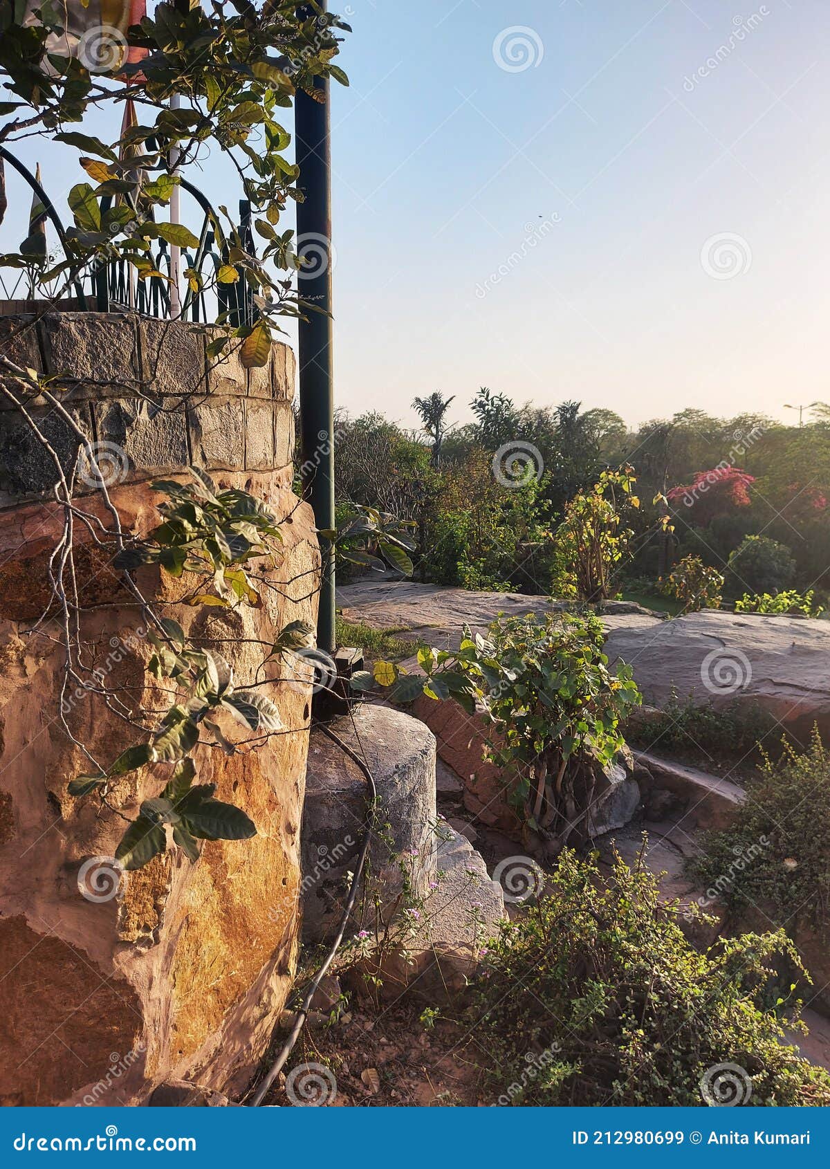 Rock with Garden Land Scaping Stock Image - Image of buddha, green ...
