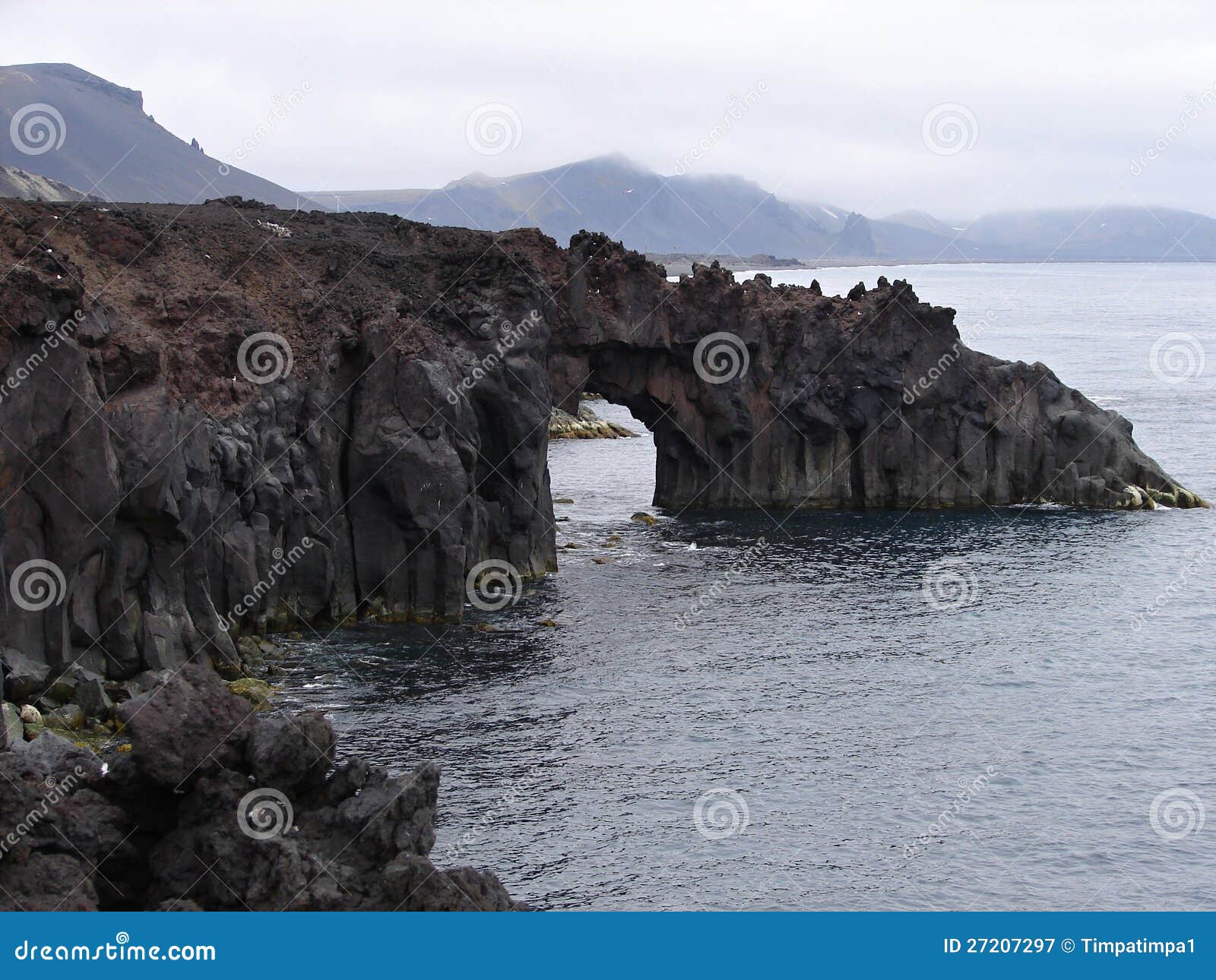 Rock Gate on Beach of Jan Mayen Island Stock Image - Image of cliff ...
