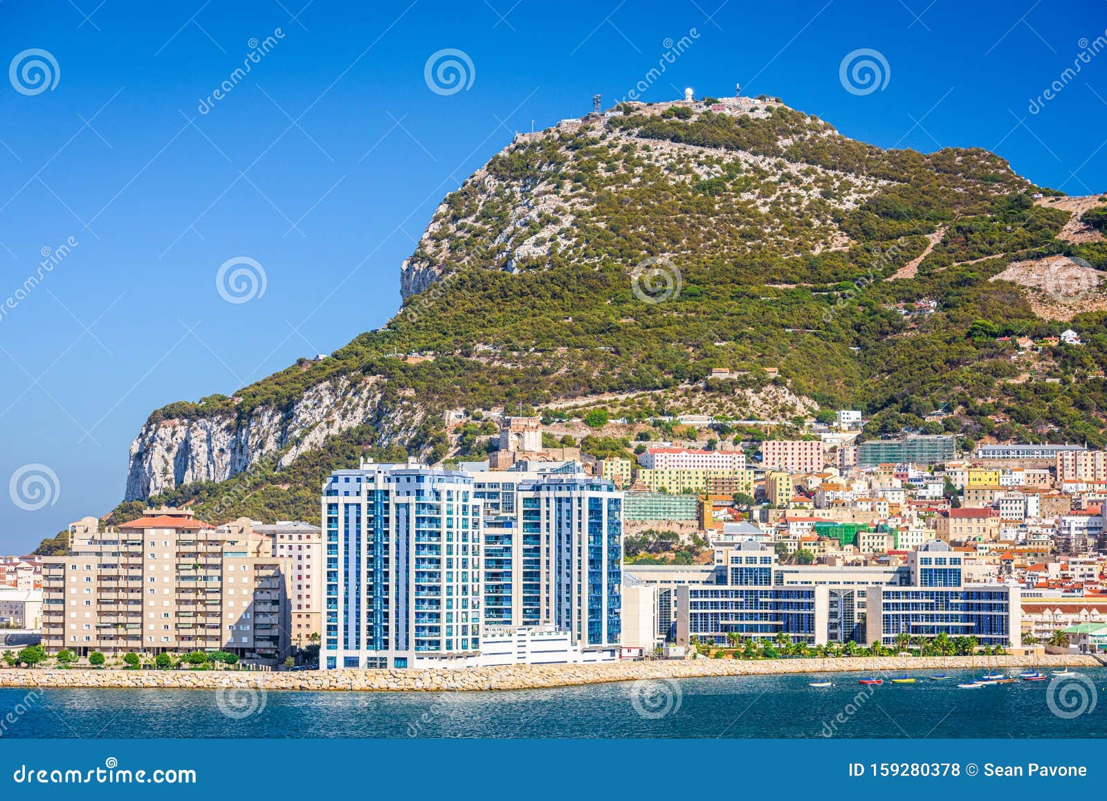The Rock of Gibraltar stock photo. Image of kingdom - 159280378